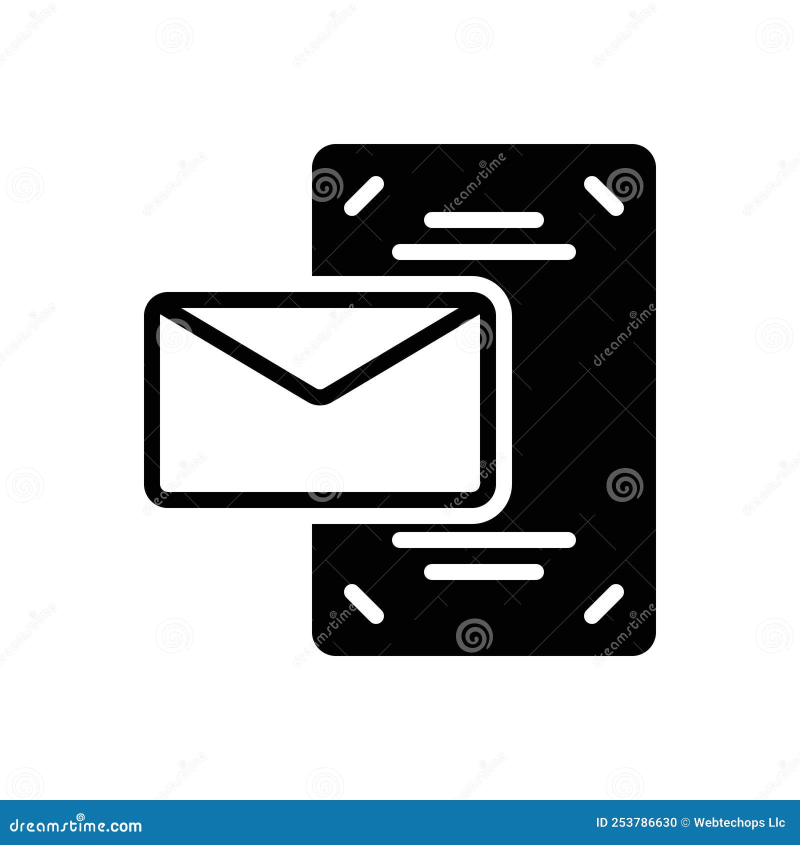 Black Solid Icon for Invitations, Card and Communication Stock Vector ...