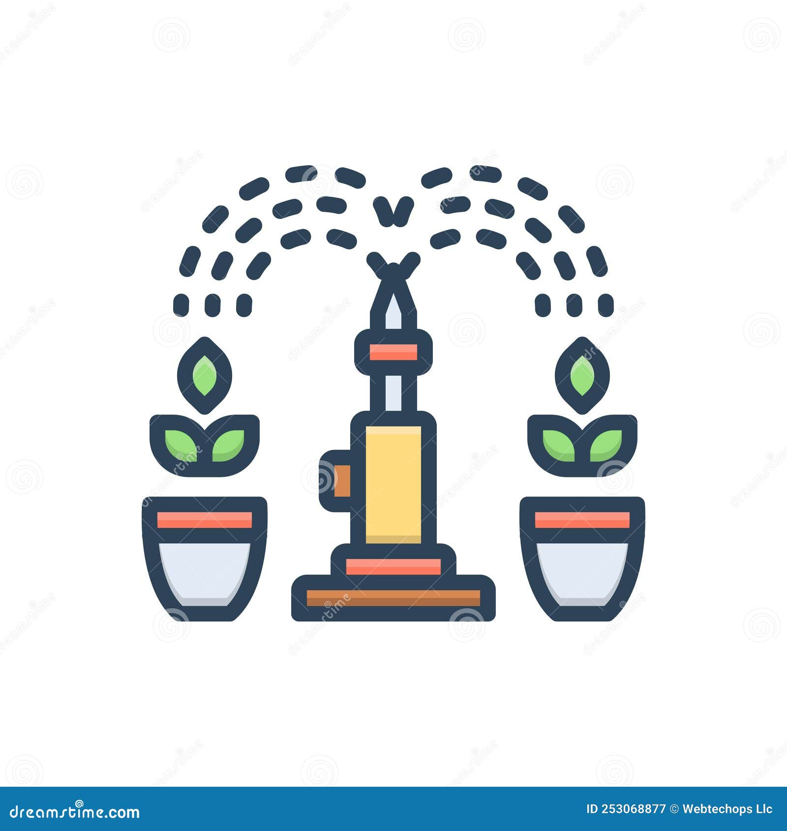 Color Illustration Icon for Irrigation, Gardening and Plant Stock ...
