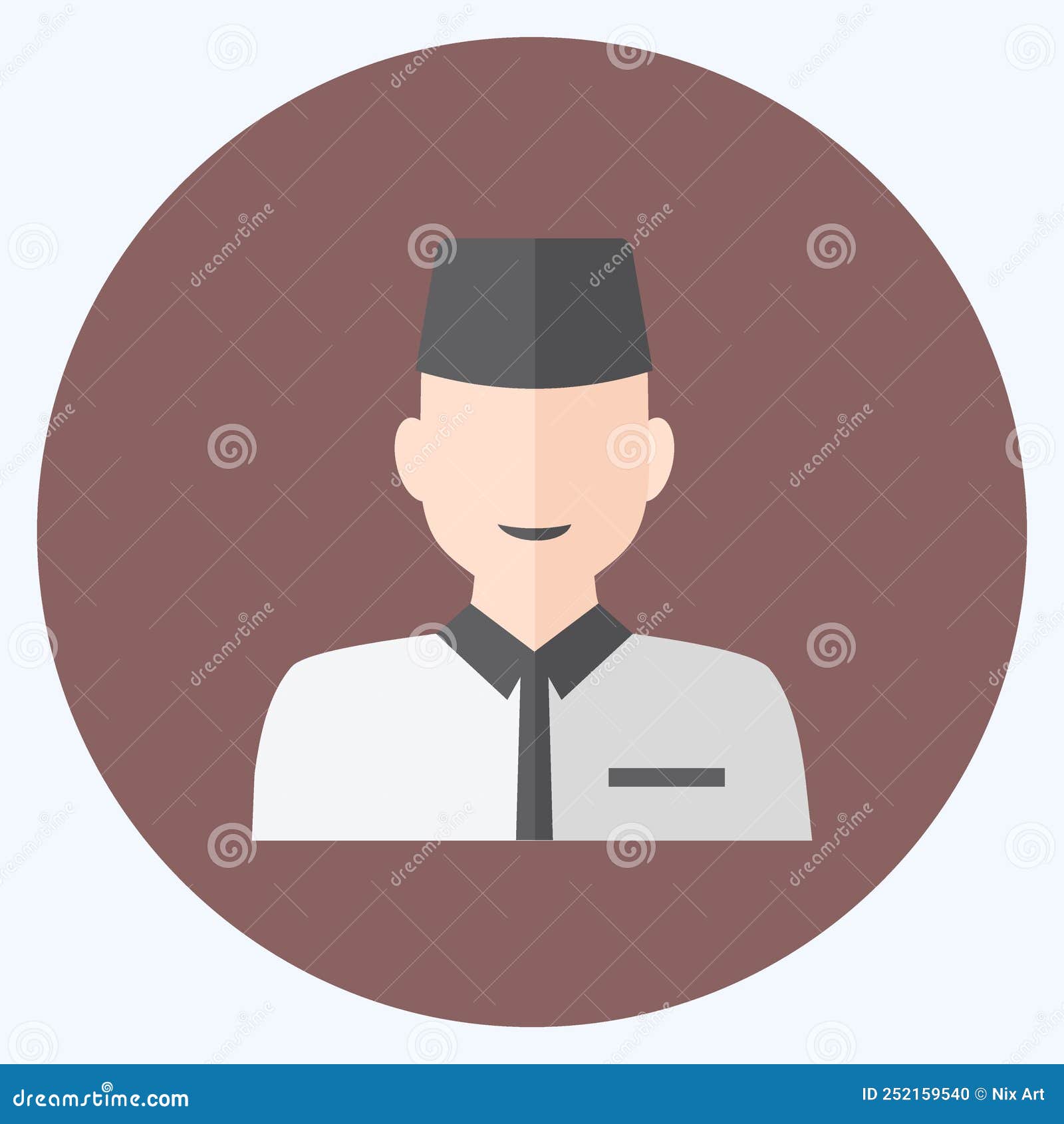 Icon Islamic Man - Flat Style - Simple Illustration Stock Illustration ...