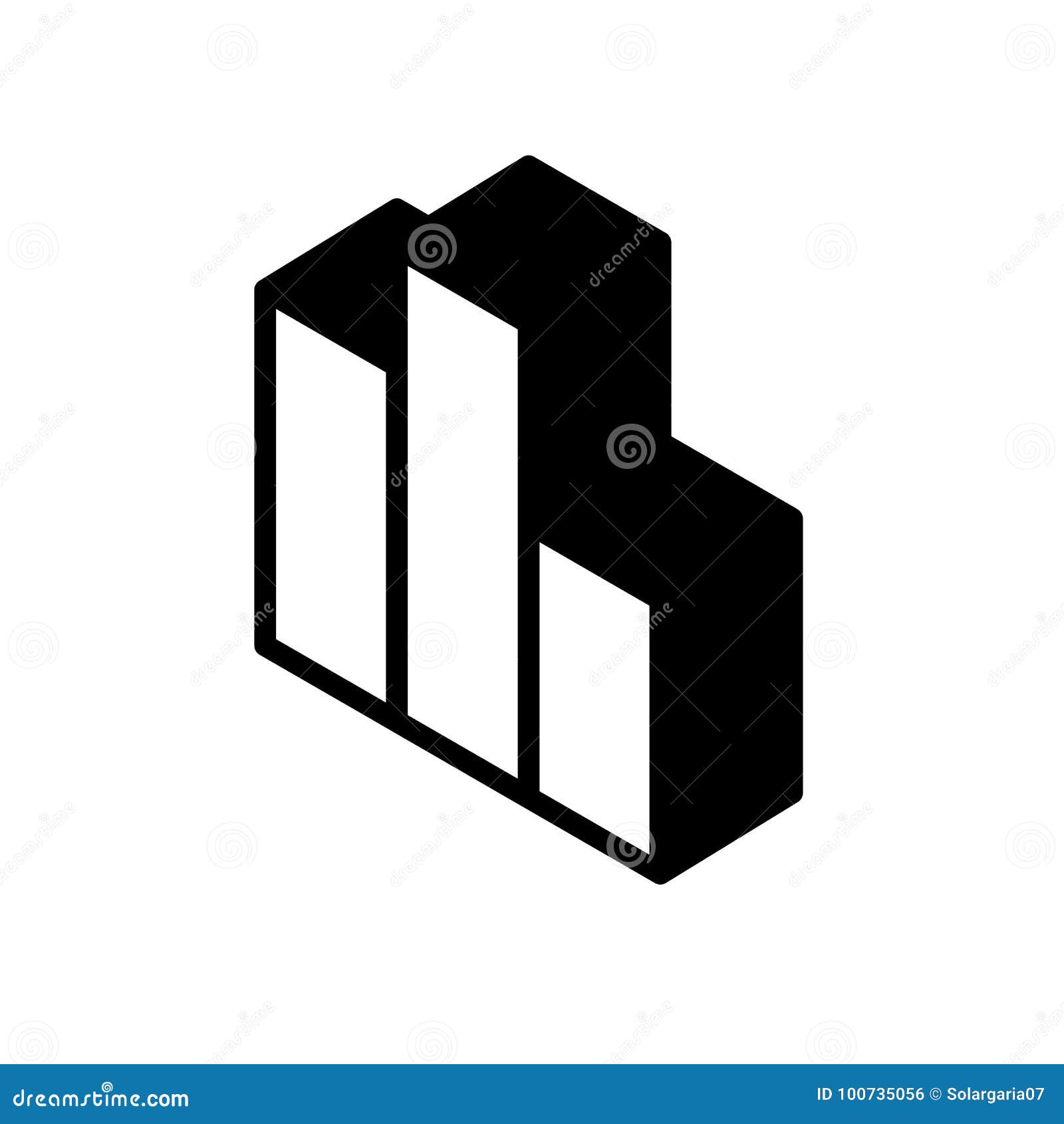 Icon of Isometric Graph - Vector Iconic Design Stock Vector ...