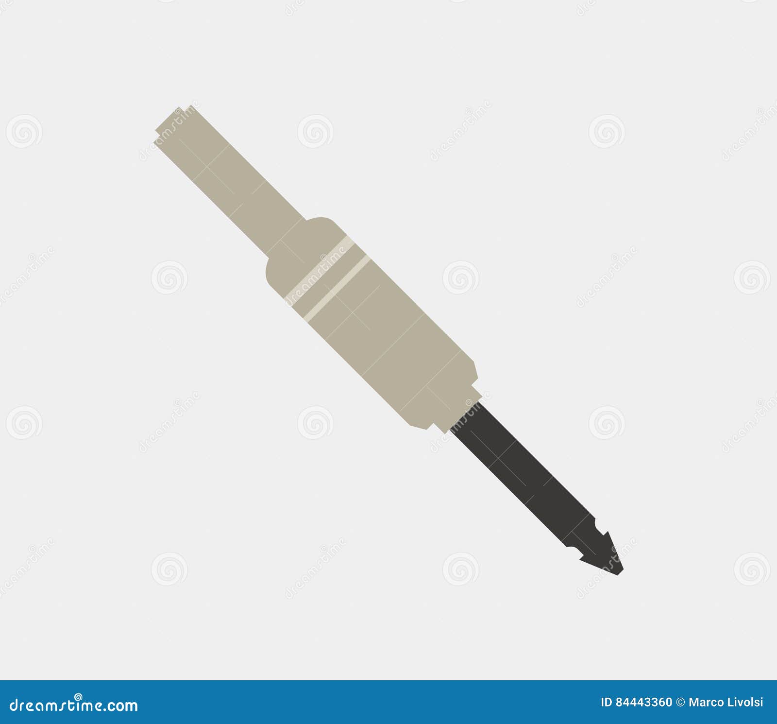 Icon Jack Cable Illustrated Stock Illustration - Illustration of jack ...
