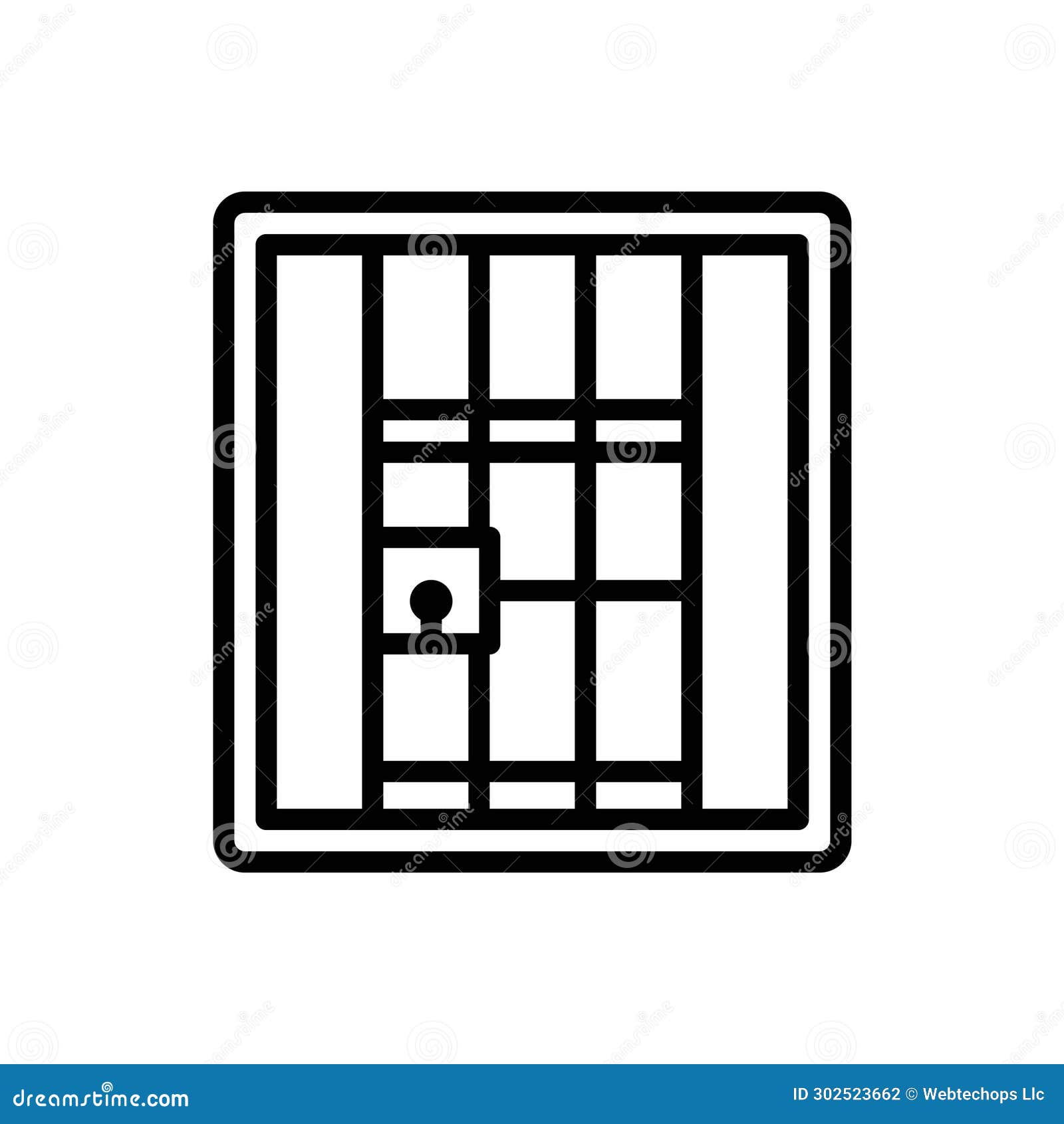 Jail House Line And Solid Icon. Prison Castle, Penitentiary Building ...