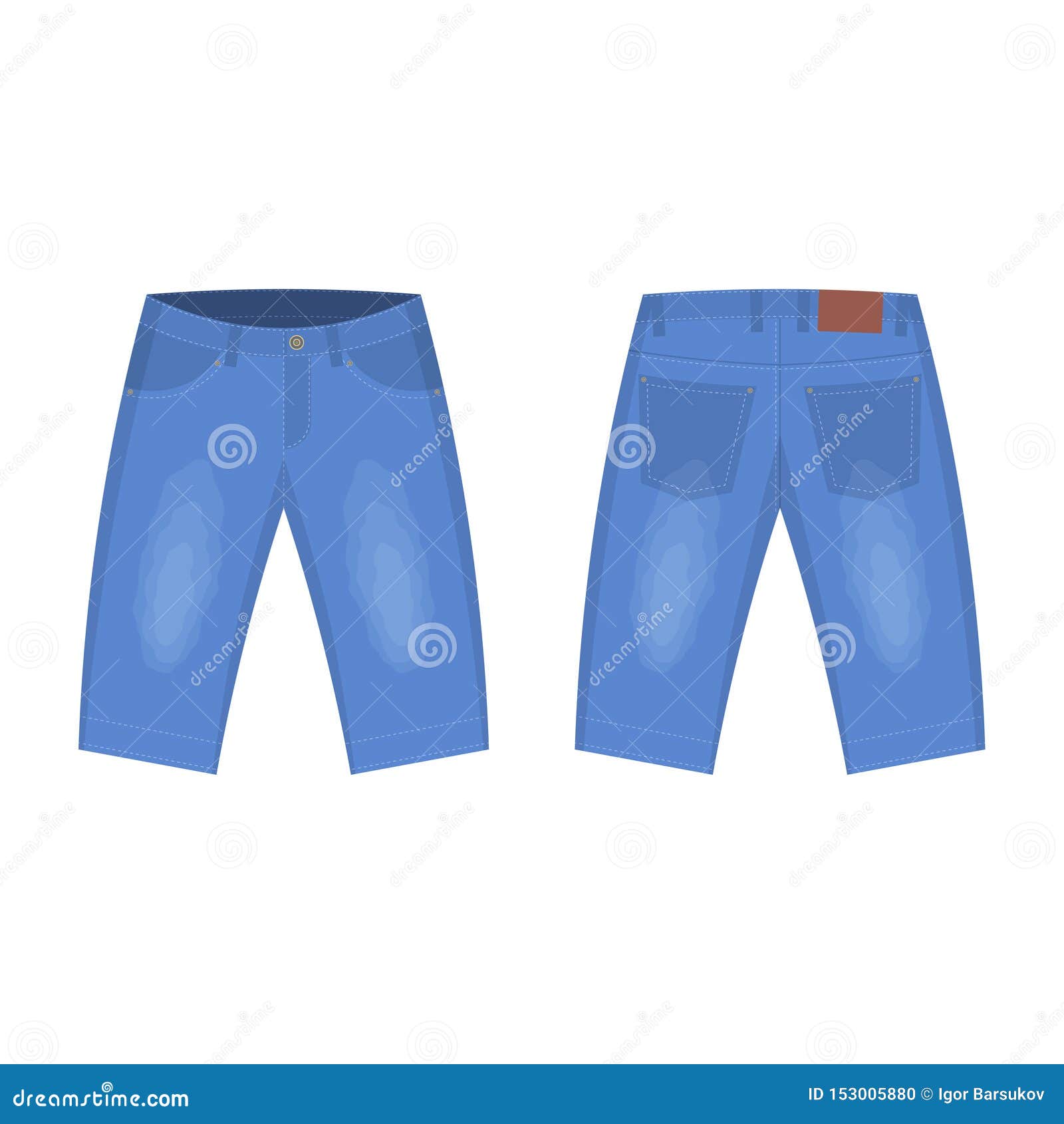 Icon of jeans shorts stock vector. Illustration of fashion - 153005880