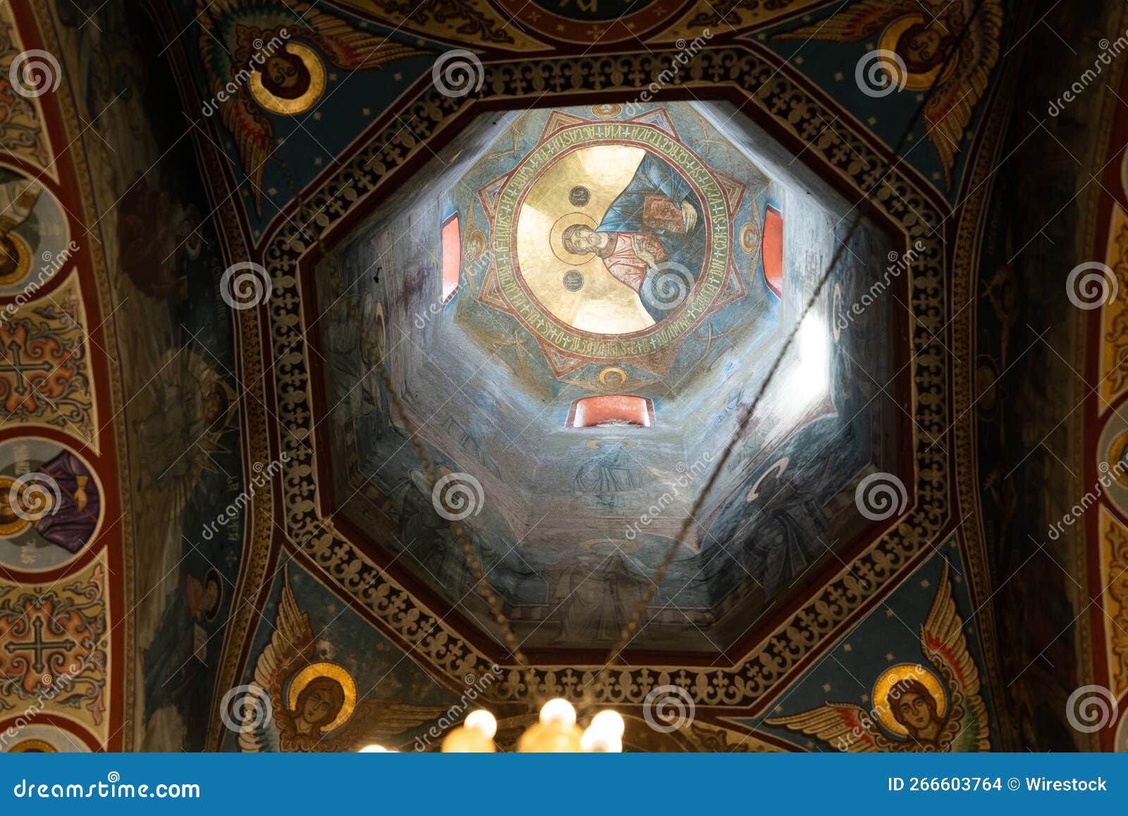 Icon of Jesus Christ on the Ceiling of an Orthodox Church. Editorial ...