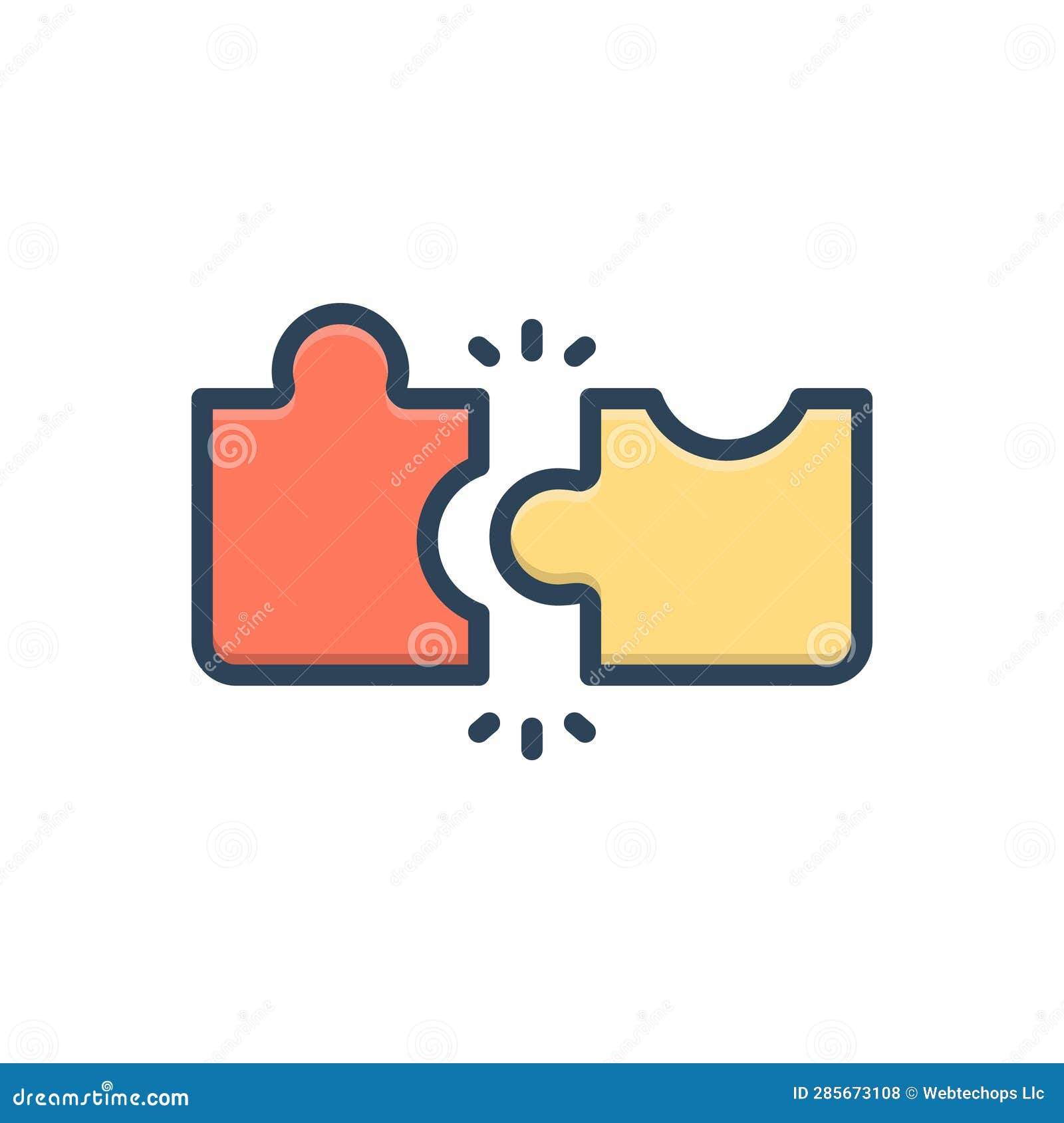 Color Illustration Icon for Join, Combine and Connect Stock Vector ...