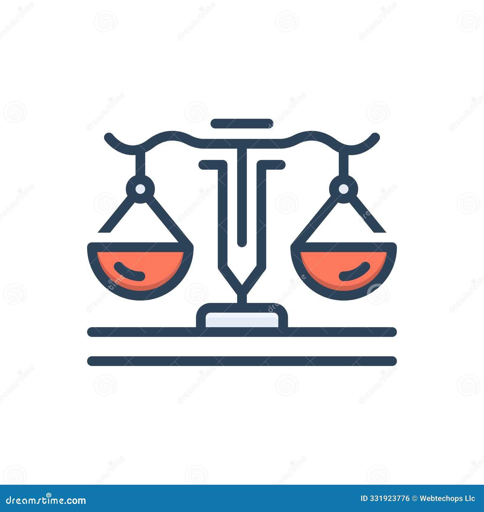 Color Illustration Icon for Justice, Rectitude and Legal Stock ...