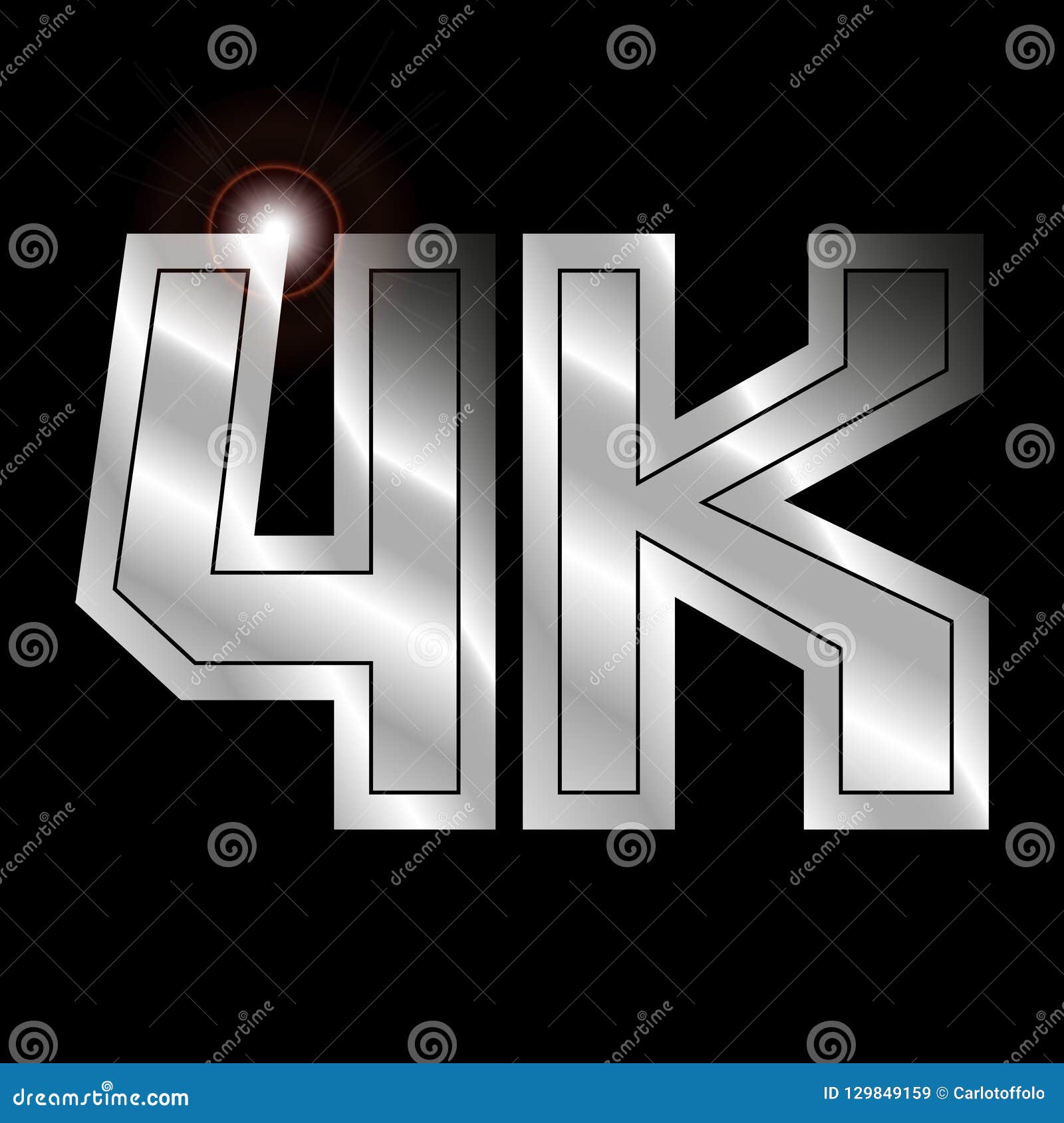 Icon 4K - High Definition Video Format - Vector Stock Vector ...