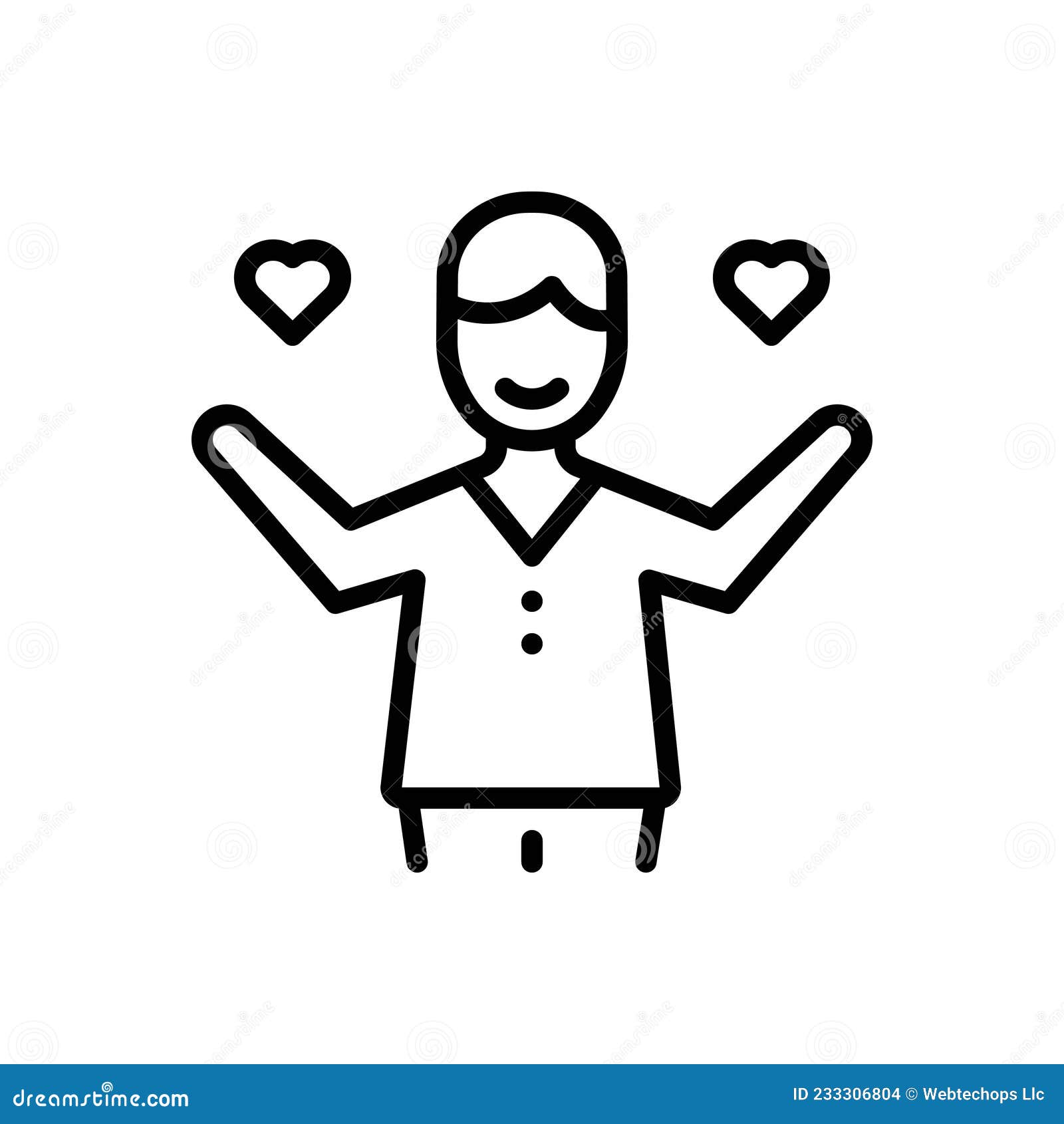 Black Line Icon for Keen, Desirous and Eager Stock Vector ...