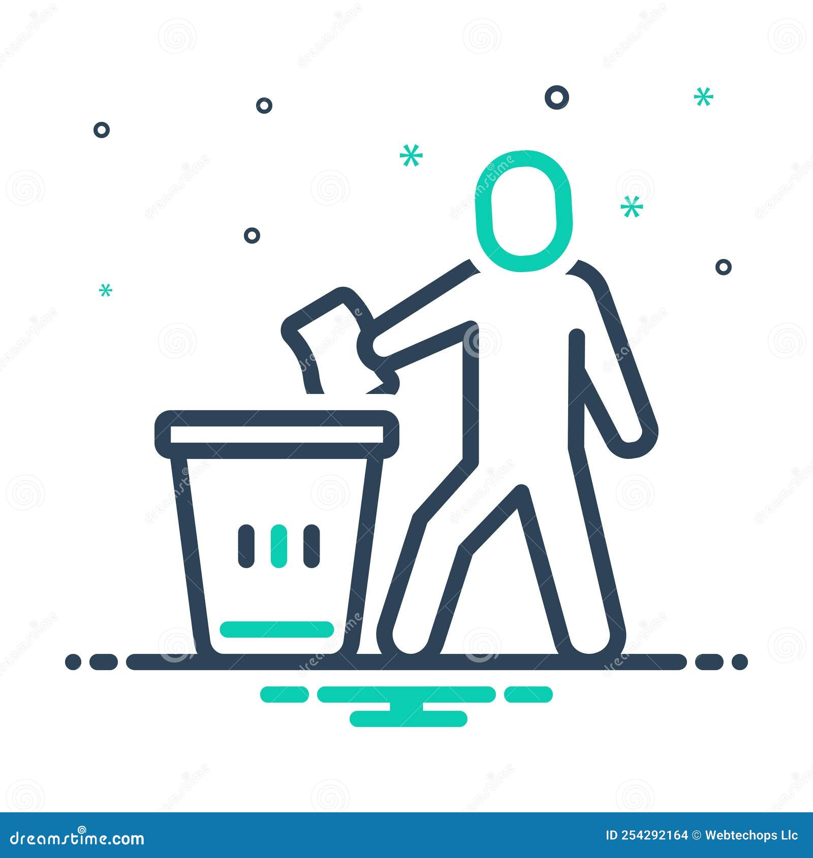 Mix Icon for Keeps, Trash and Drop Stock Vector - Illustration of ...