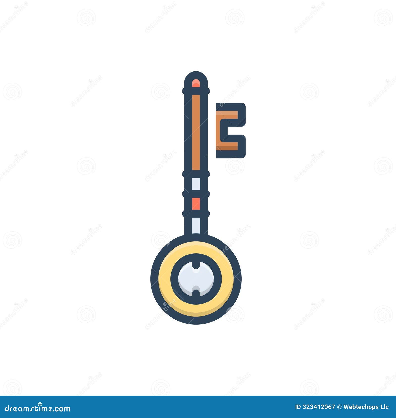 Color Illustration Icon For Key, Latchkey And Lock Cartoon Vector ...