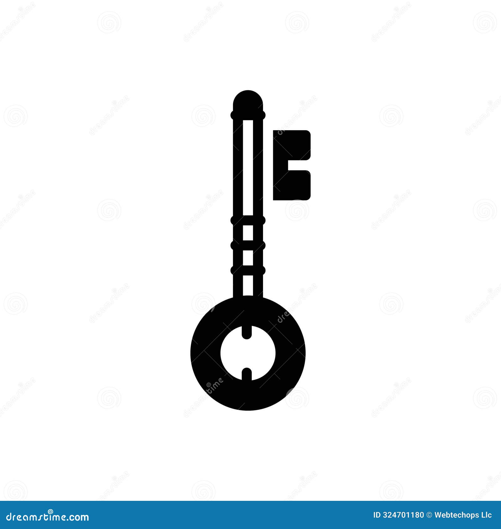 Mix Icon For Key, Latchkey And Lock Vector Illustration | CartoonDealer ...