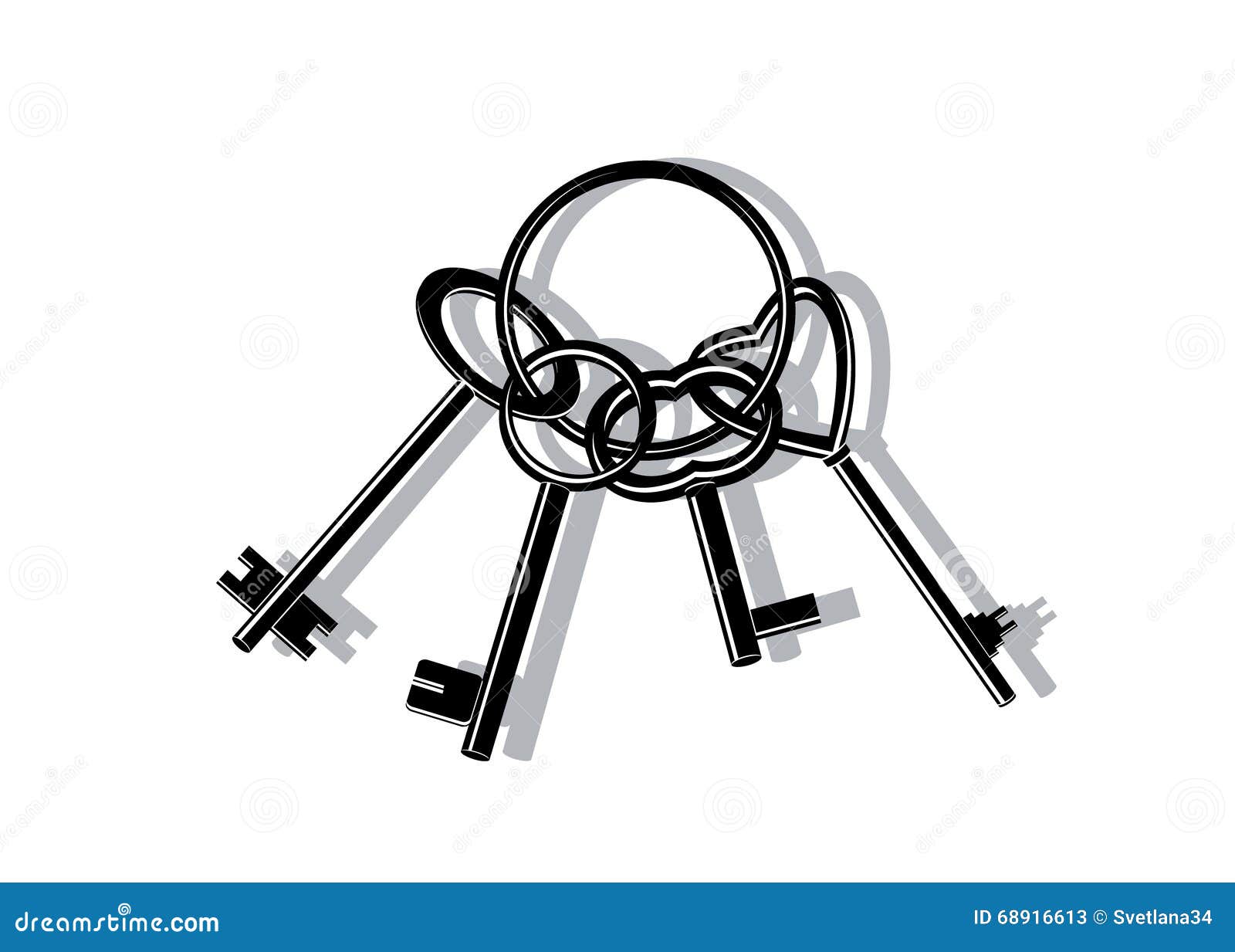 Keys Different Shapes. Set Of Vector Illustrations. | CartoonDealer.com ...