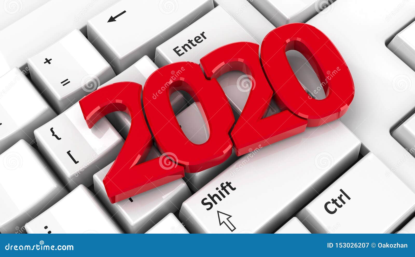 2020 icon on keyboard stock illustration. Illustration of future ...