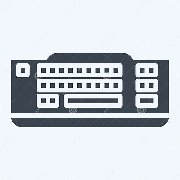 Icon Keyboard. Suitable for Computer Components Symbol. Glyph Style ...