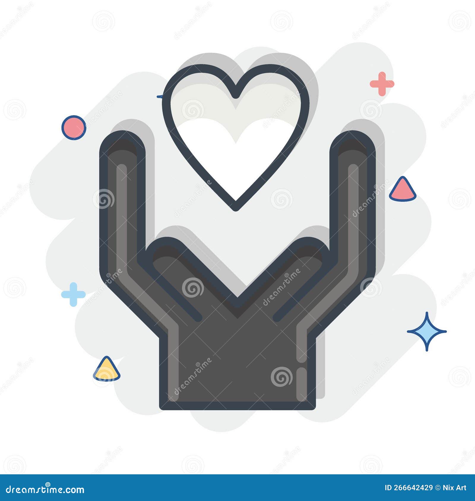 Icon Kind. Related To Volunteering Symbol. Comic Style. Help and ...