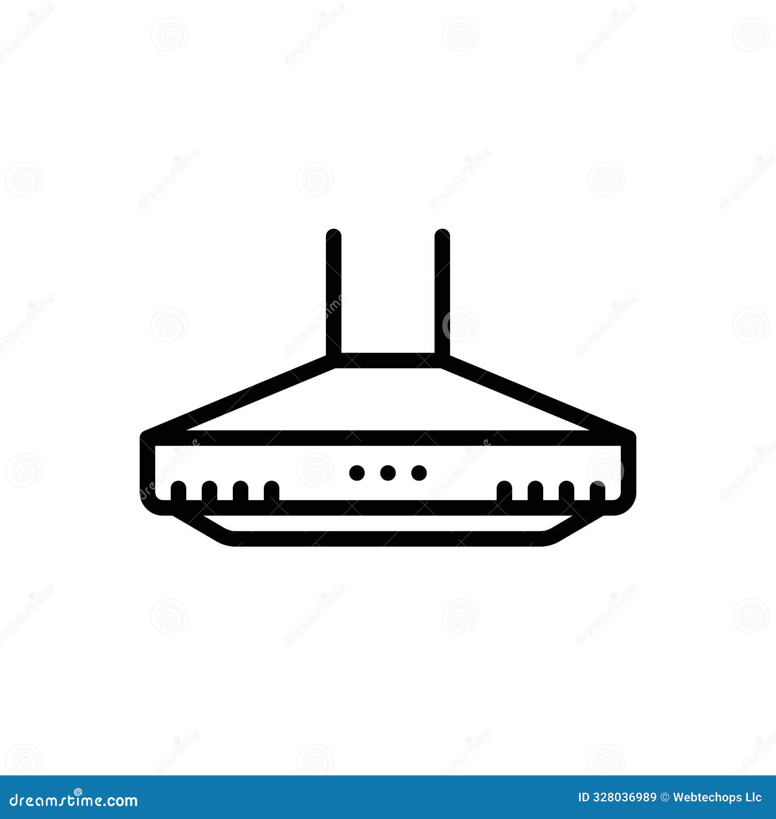 Black Line Icon for Kitchen Hood, Smokestack and Cooking Stock ...