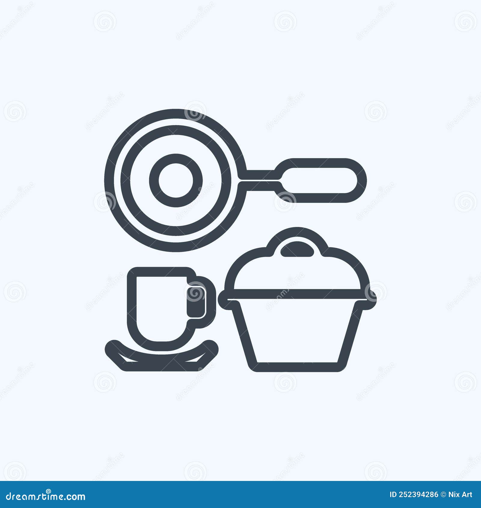 Icon Kitchen Set. Suitable for Community Symbol. Line Style. Simple ...