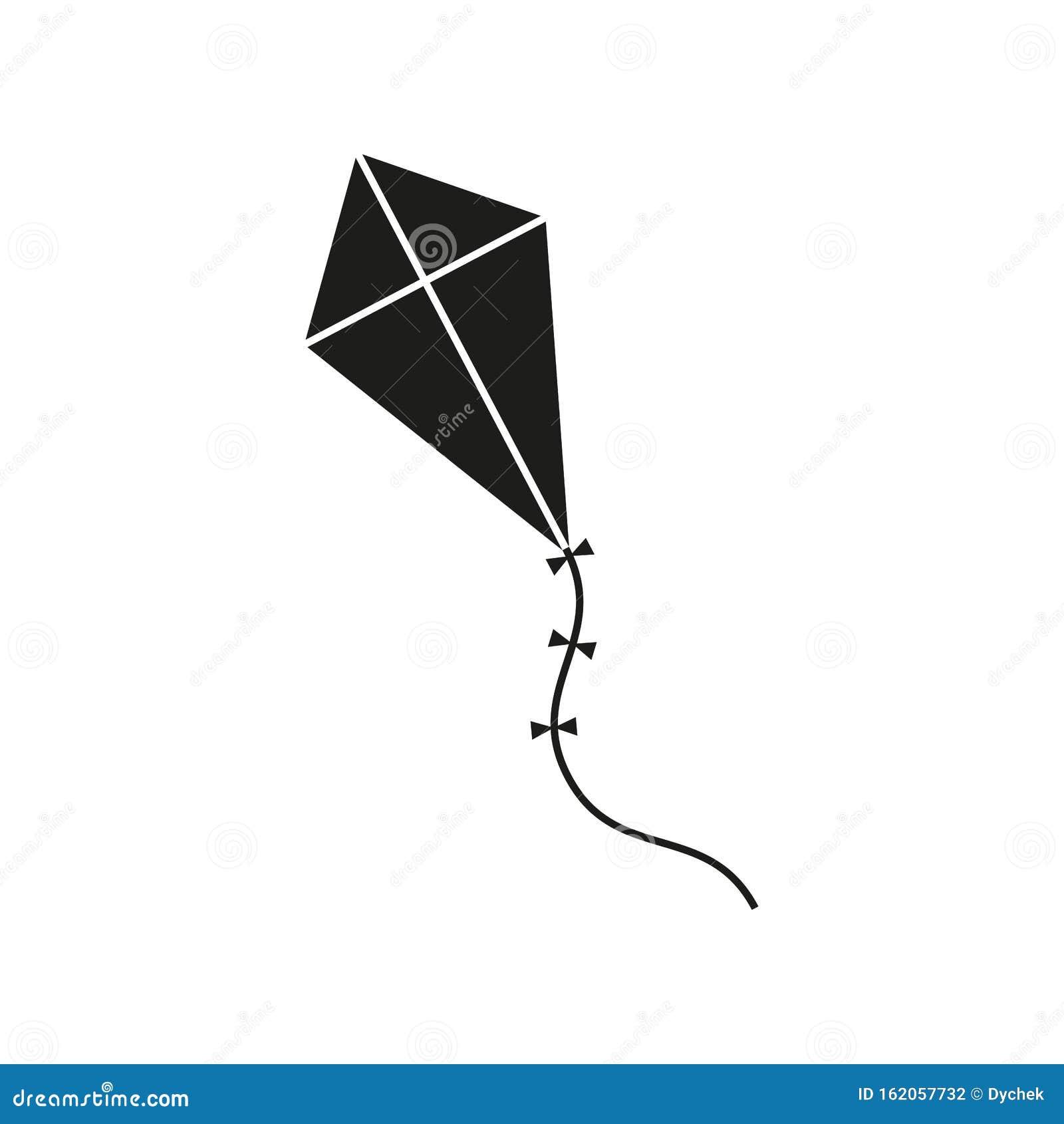 Icon of a Kite. Simple Vector Illustration Stock Vector - Illustration ...