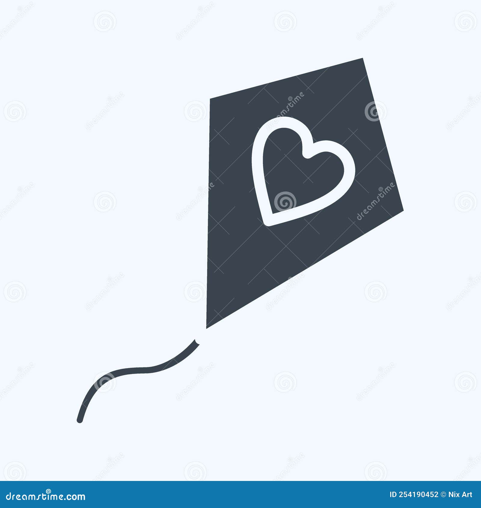 Icon Kite. Suitable for Summer Symbol. Glyph Style. Simple Design ...