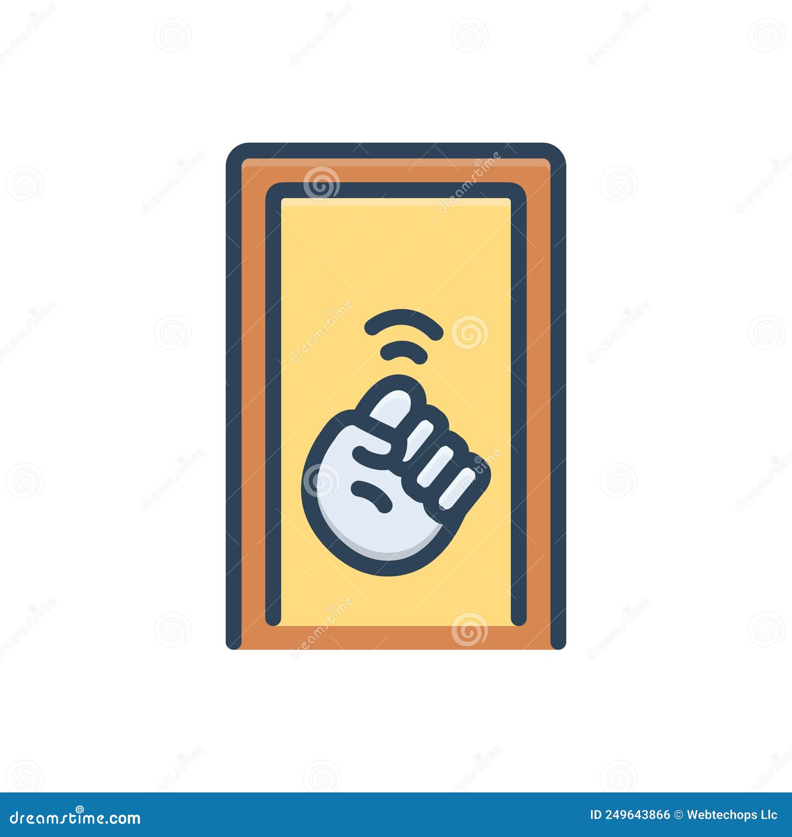 Color Illustration Icon for Knock, Door and Man Stock Vector ...