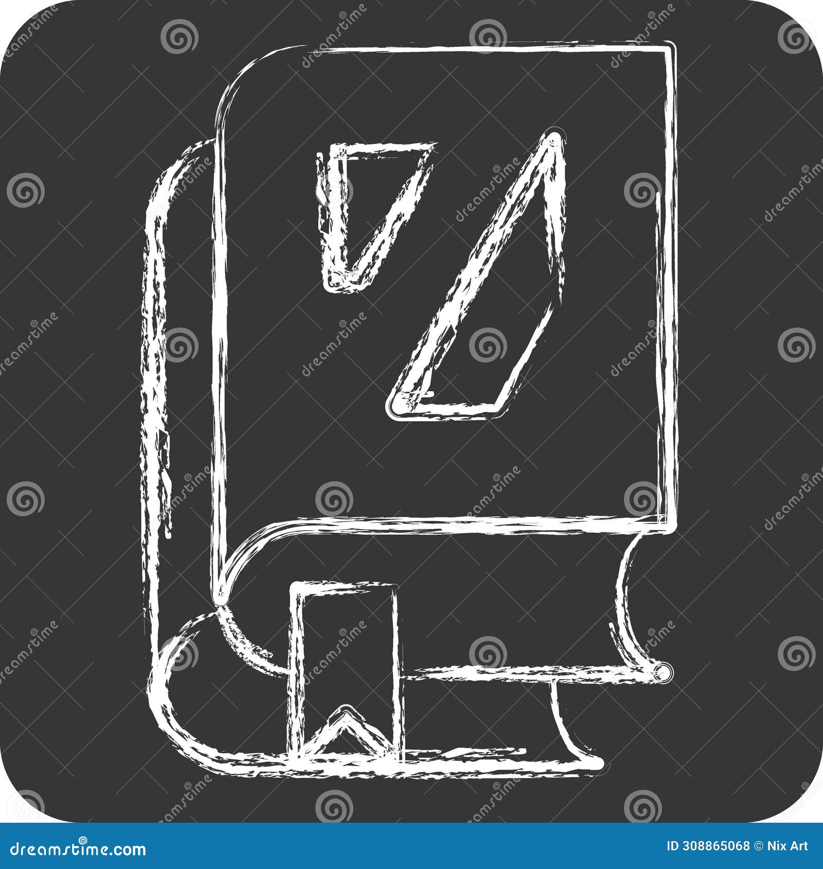 Icon Knowledge. Related To Post Office Symbol. Chalk Style. Simple ...