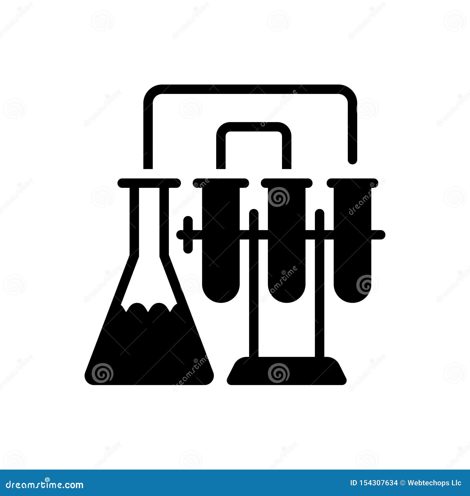 Black Solid Icon for Lab, Pathology and Laboratory Stock Vector ...