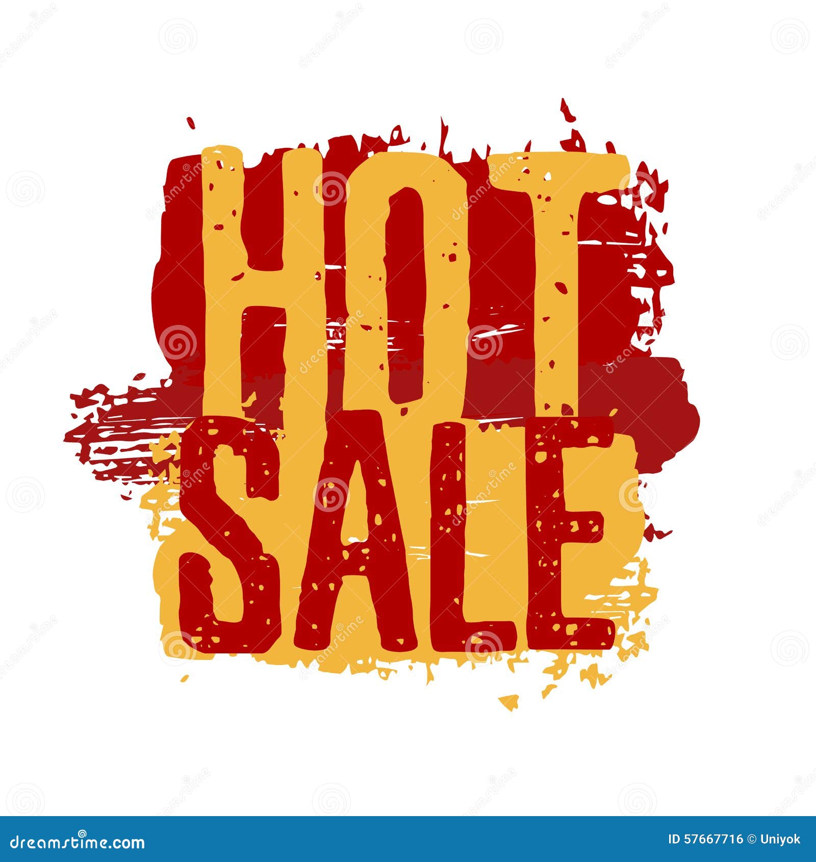 Icon, Label, Logo, Sticker on Hot Sale. Red and Stock Vector ...