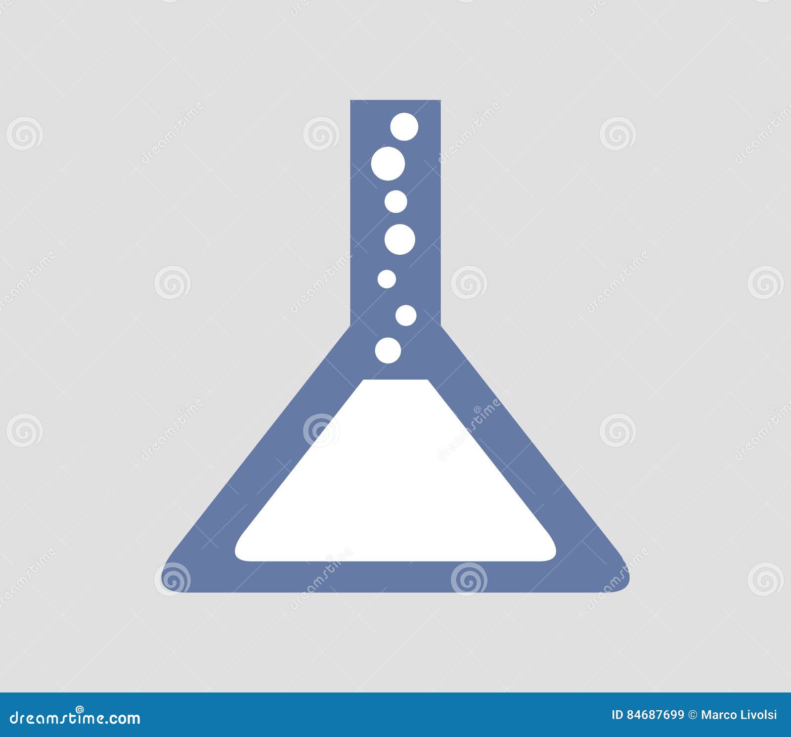 Icon Laboratory Flask Illustrated Stock Illustration - Illustration of ...