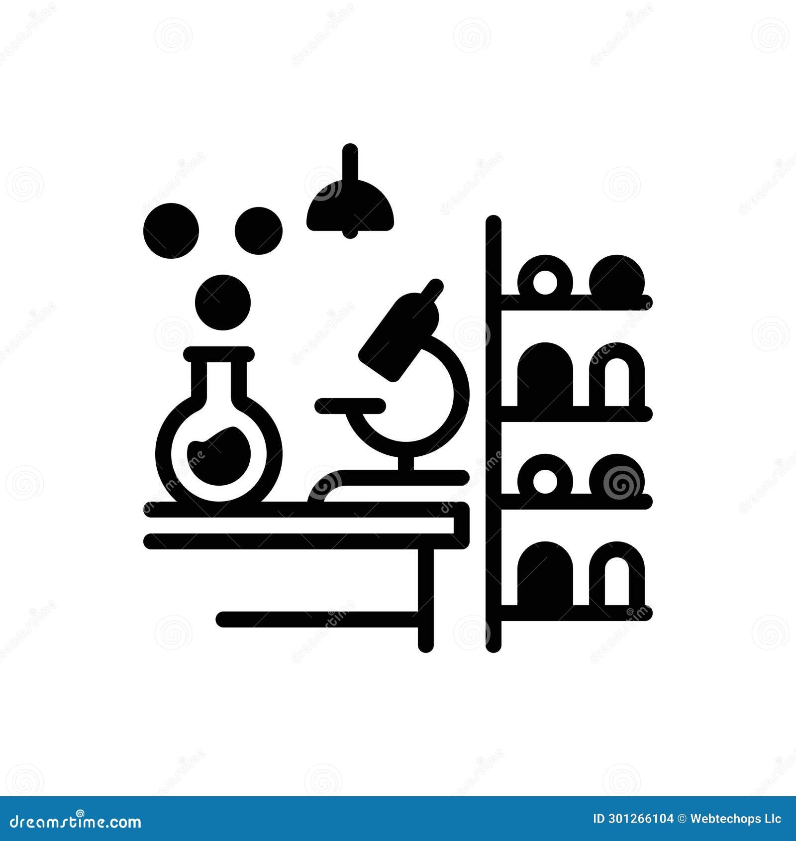 Black Solid Icon for Laboratory, Microscope and Workshop Stock Vector ...