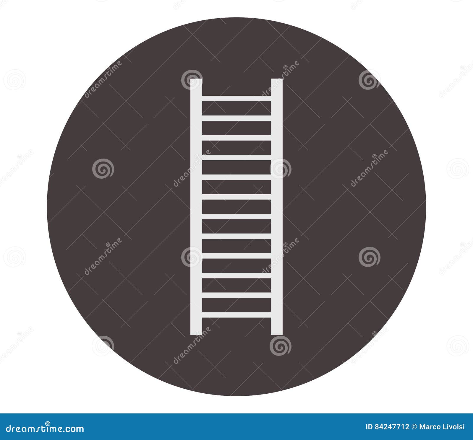 Icon Ladder Illustrated and Colored Stock Illustration - Illustration ...
