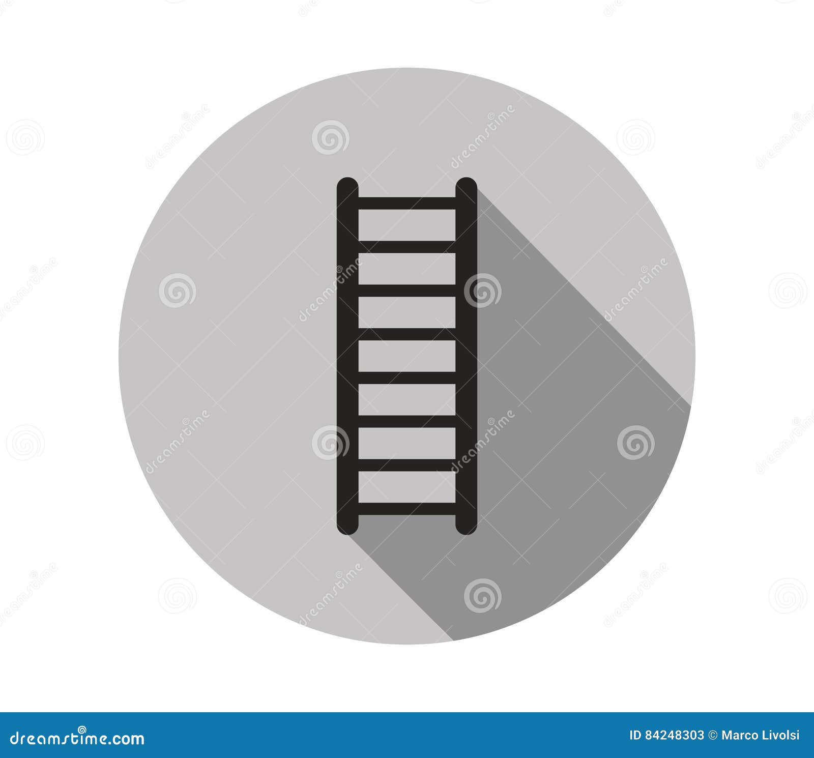 Icon Ladder Illustrated and Colored Stock Illustration - Illustration ...