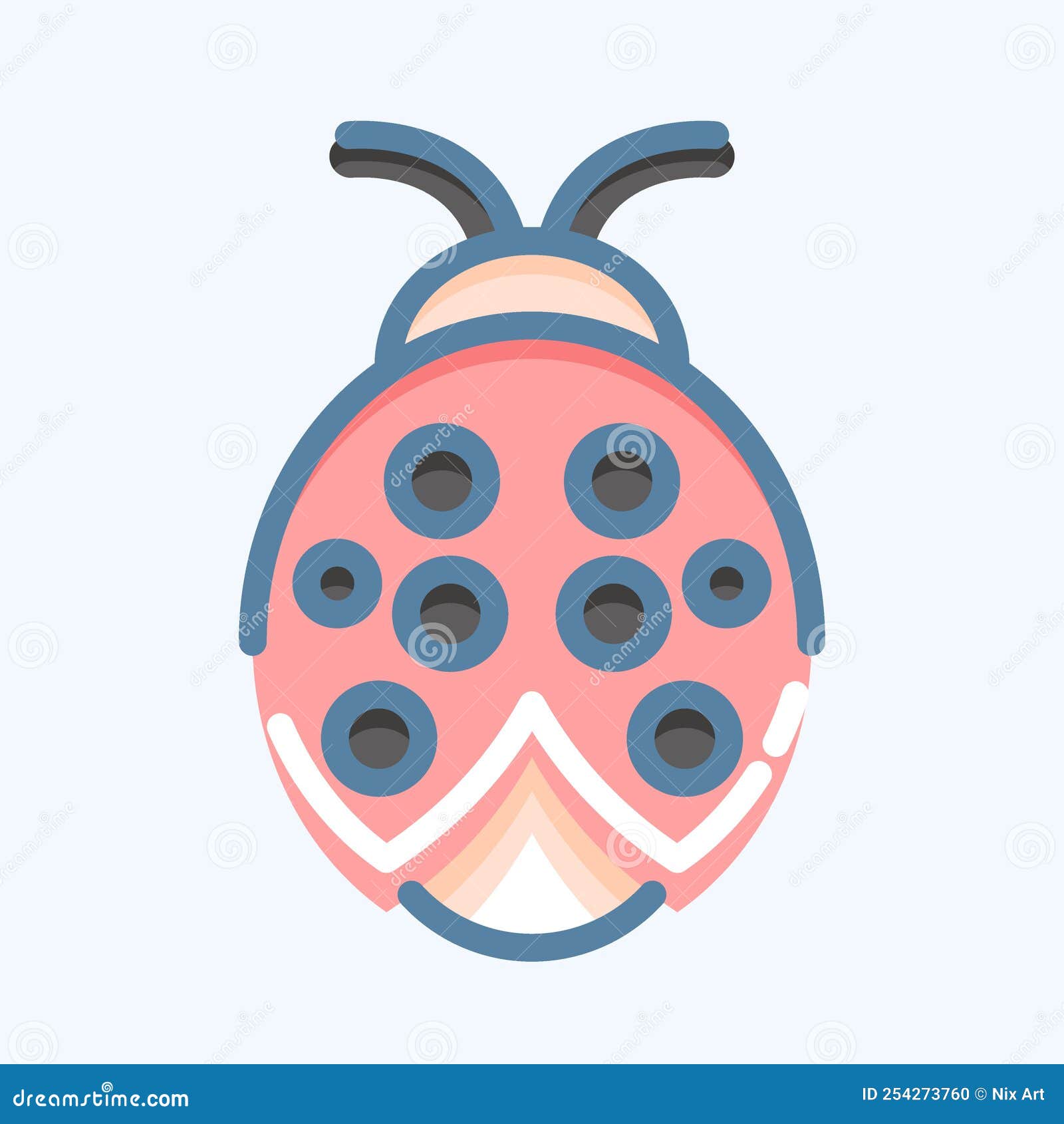 Icon Ladybug. Suitable for Garden Symbol. Doodle Style. Simple Design ...