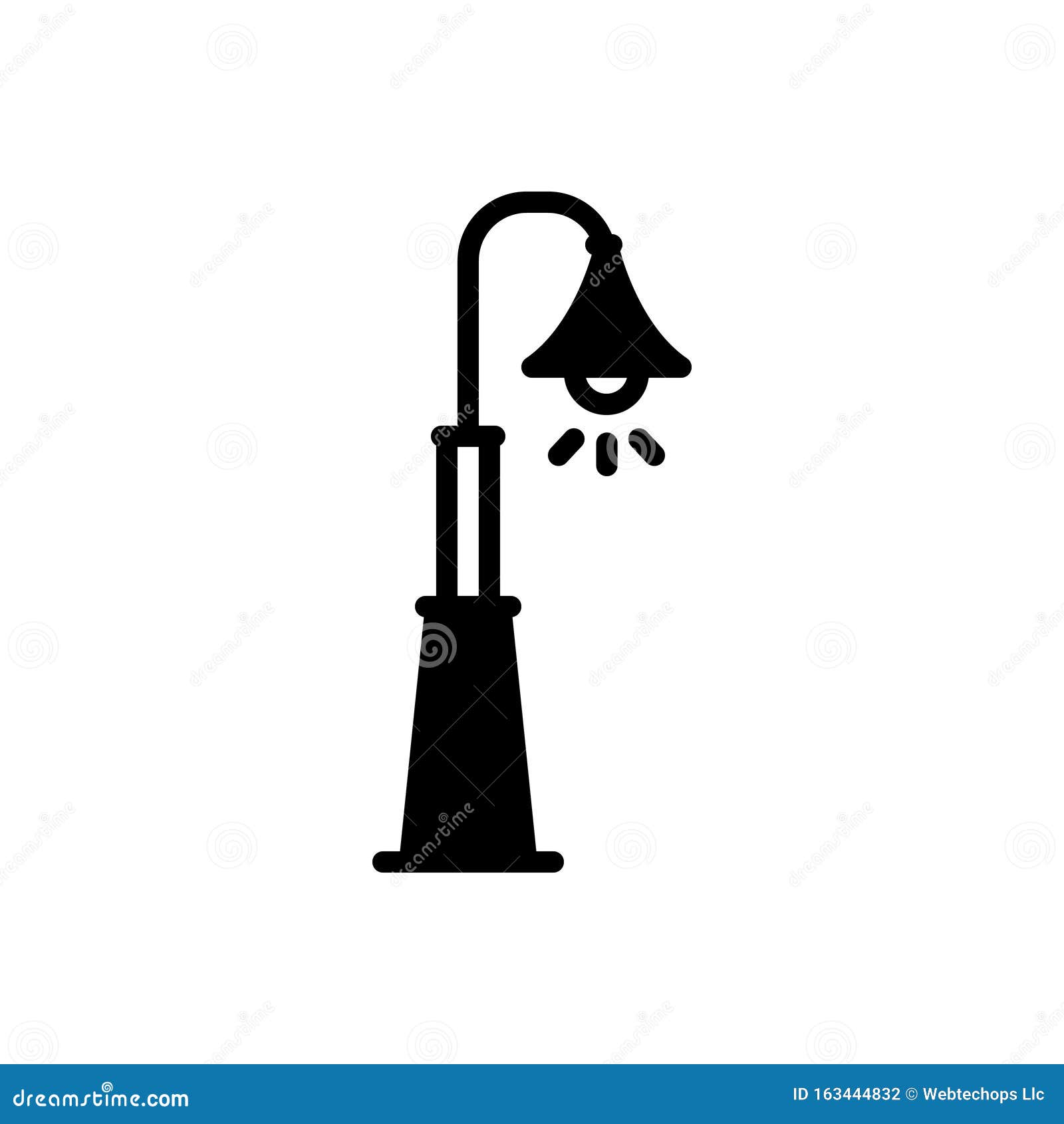 Black Solid Icon for Lamp Post, Electric and Electrically Stock Vector ...