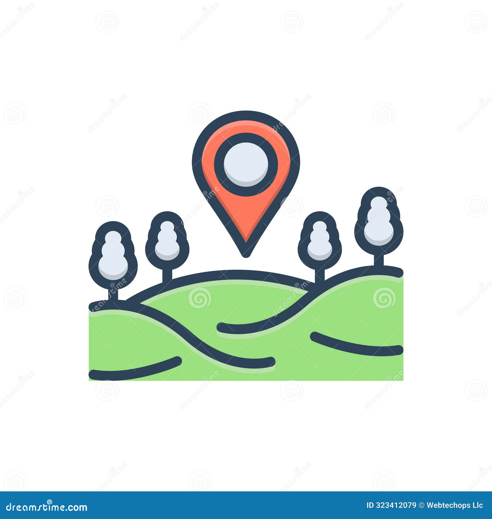 Land Location Icon, Metaverse Related Vector | CartoonDealer.com #246222842