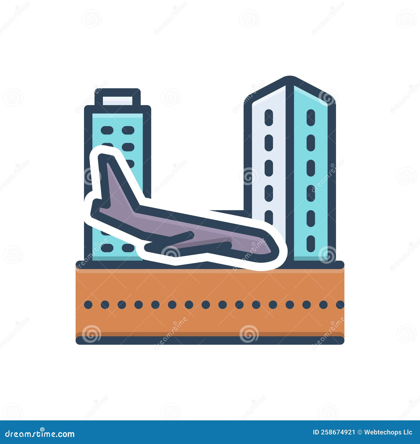 Color Illustration Icon for Landing, Alighting and Arrival Stock Vector ...