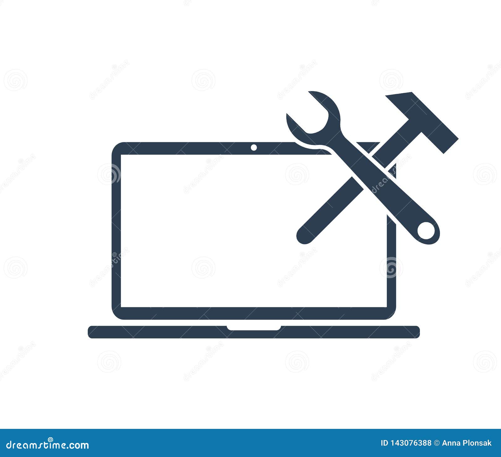 Icon Laptop Repair. Service Center, Repair Work Stock Illustration ...