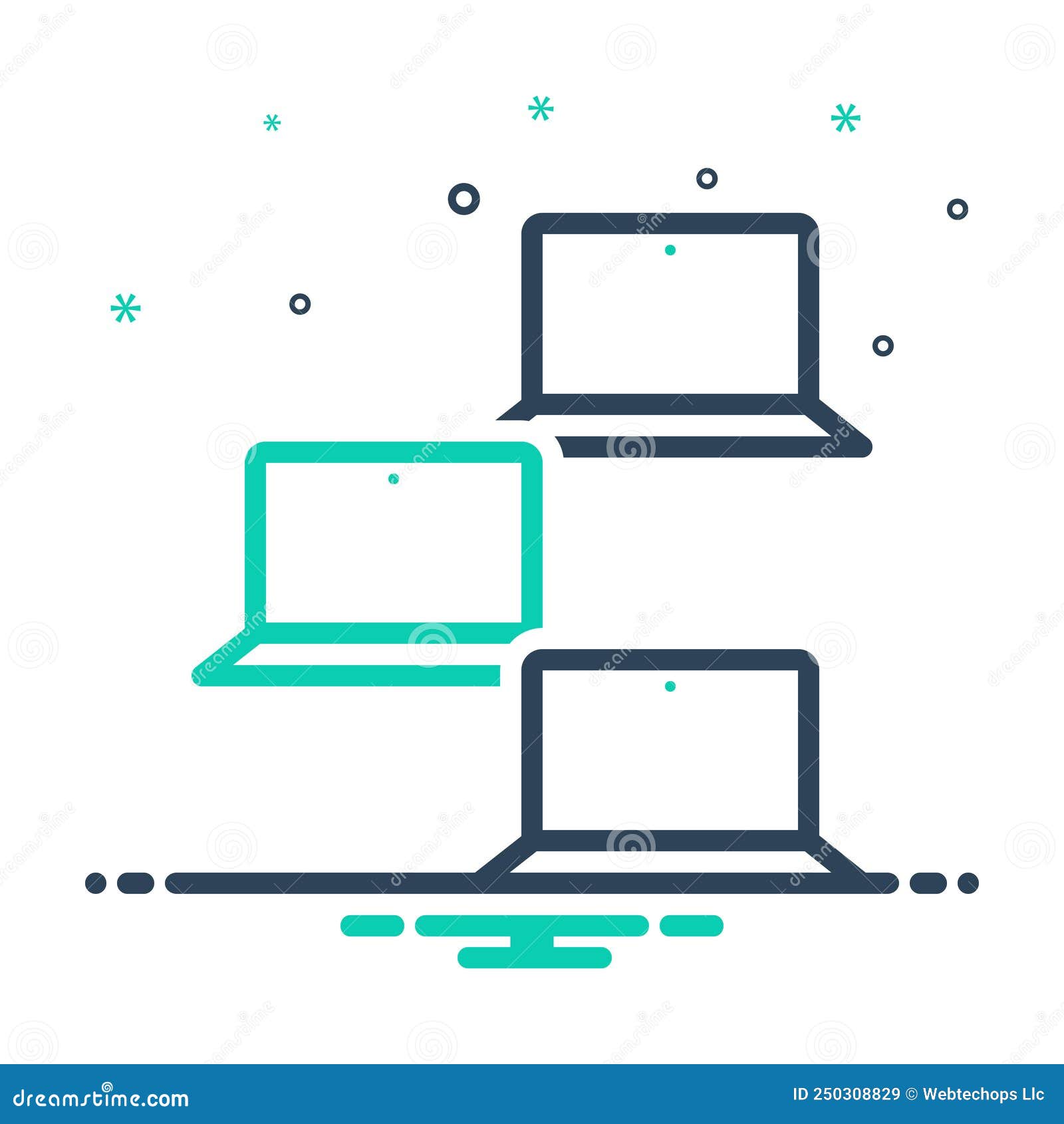 Mix Icon for Laptops, Computer and Desktop Stock Illustration ...