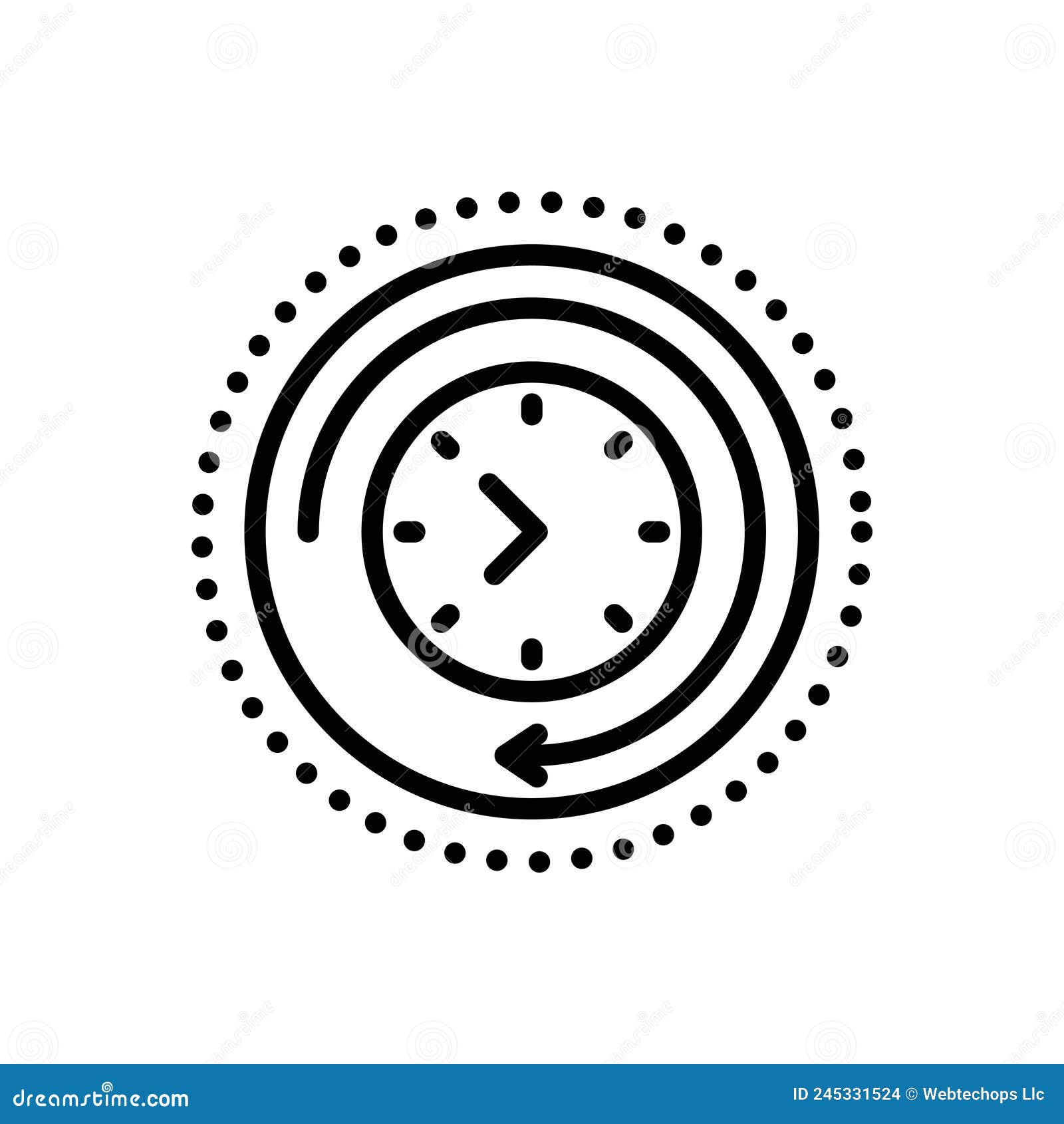 Black Line Icon for Later, Hereinafter and Afterwards Stock Vector ...