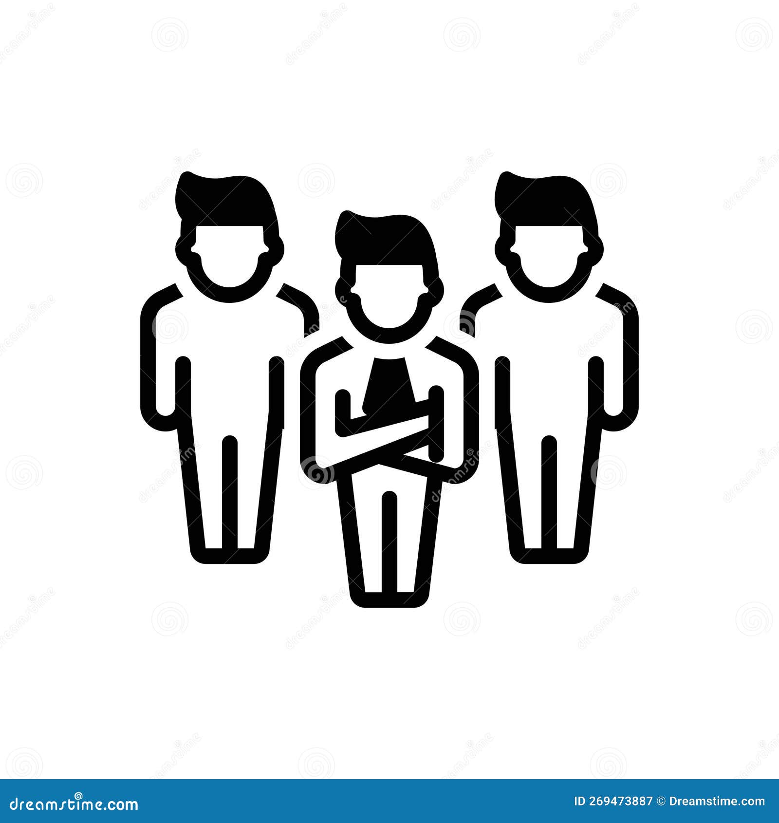 Black Solid Icon for Leader, Head and Officer Stock Vector ...