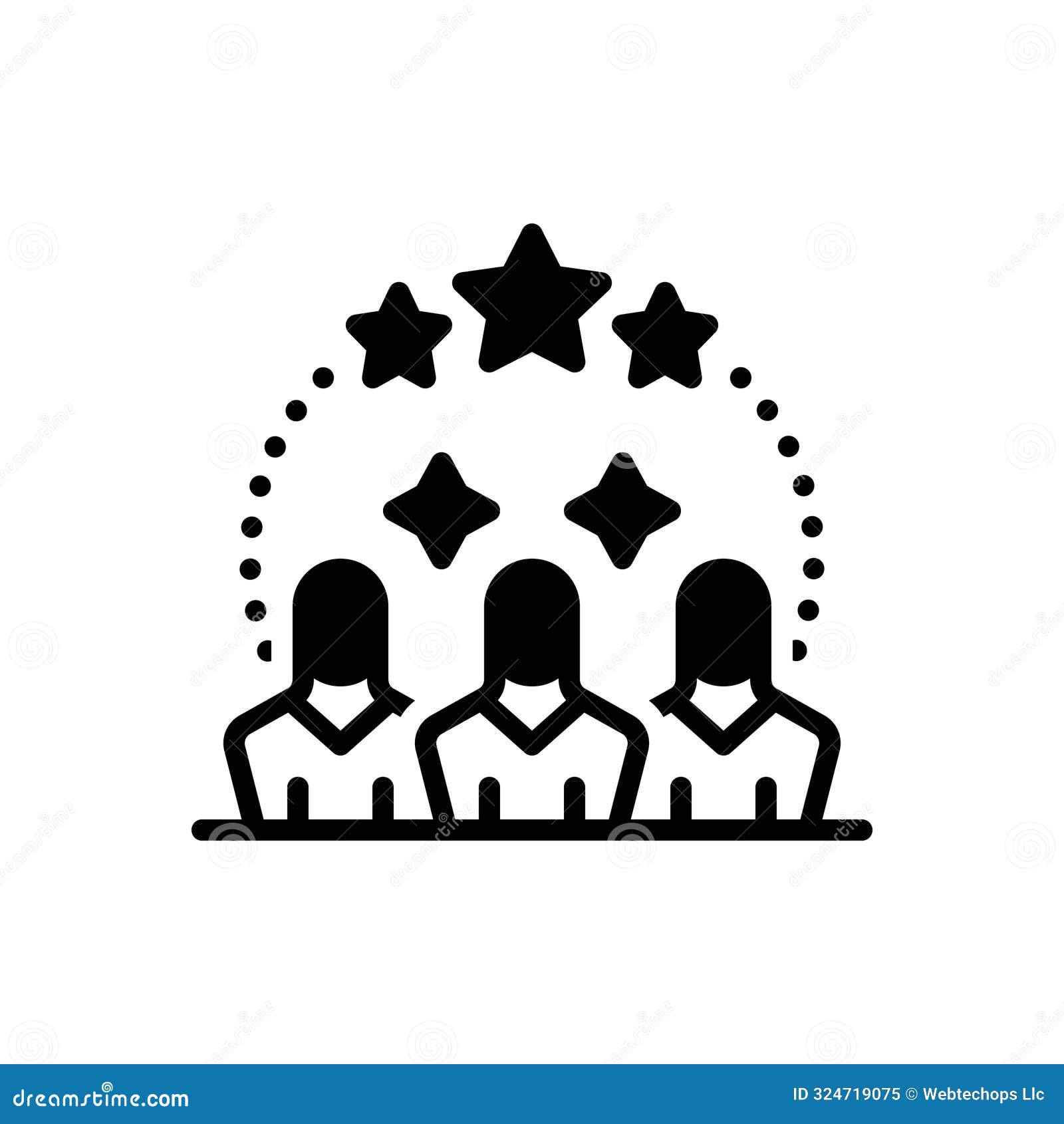Black Solid Icon for Leadership, Lead and Worker Stock Illustration ...