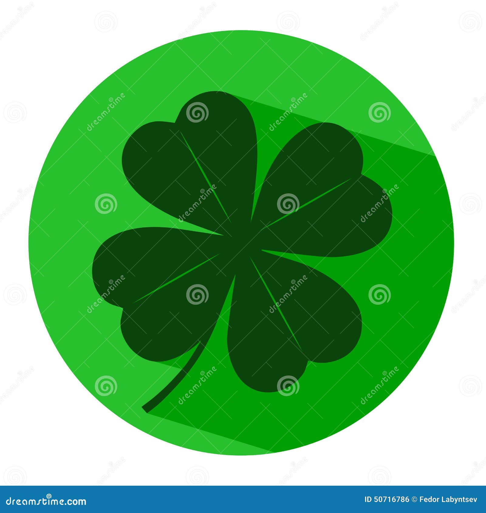 Icon leaf clover stock vector. Illustration of irish - 50716786