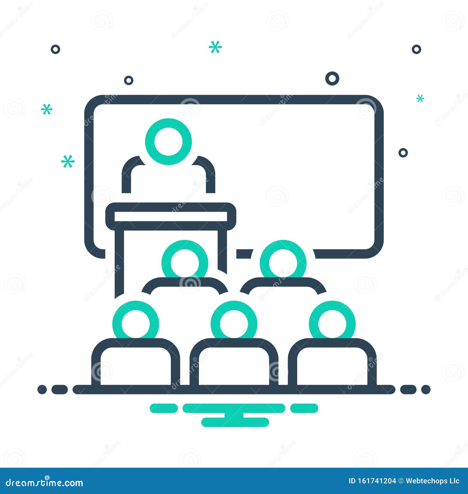 Mix Icon for Lecture, Seminar and Conference Stock Illustration ...