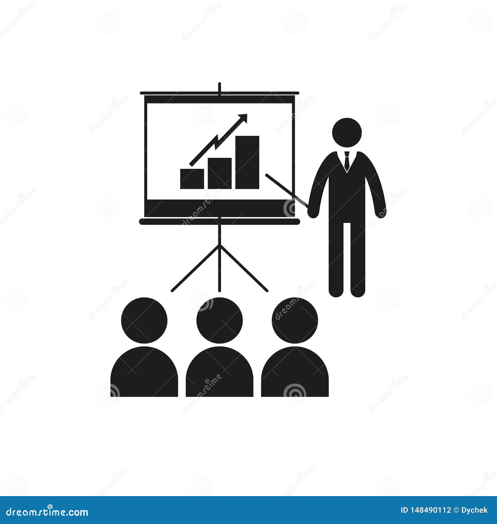 Icon of the Lecturer. Simple Flat Vector Illustration Stock Vector ...