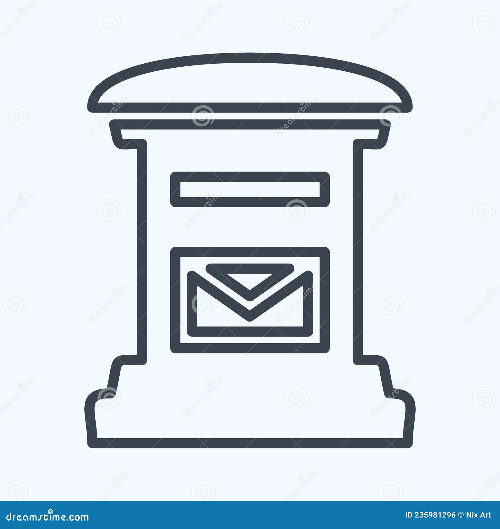 Icon Letterbox - Line Style,Simple Illustration,Editable Stroke Stock ...