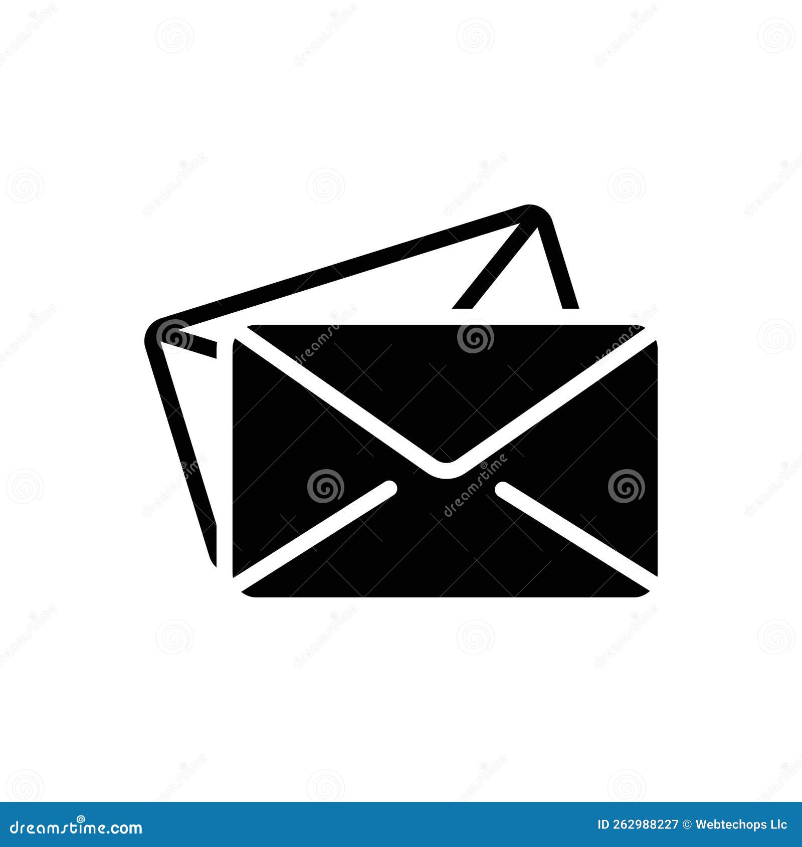 Black Solid Icon for Letters, Communication and Epistle Stock Vector ...