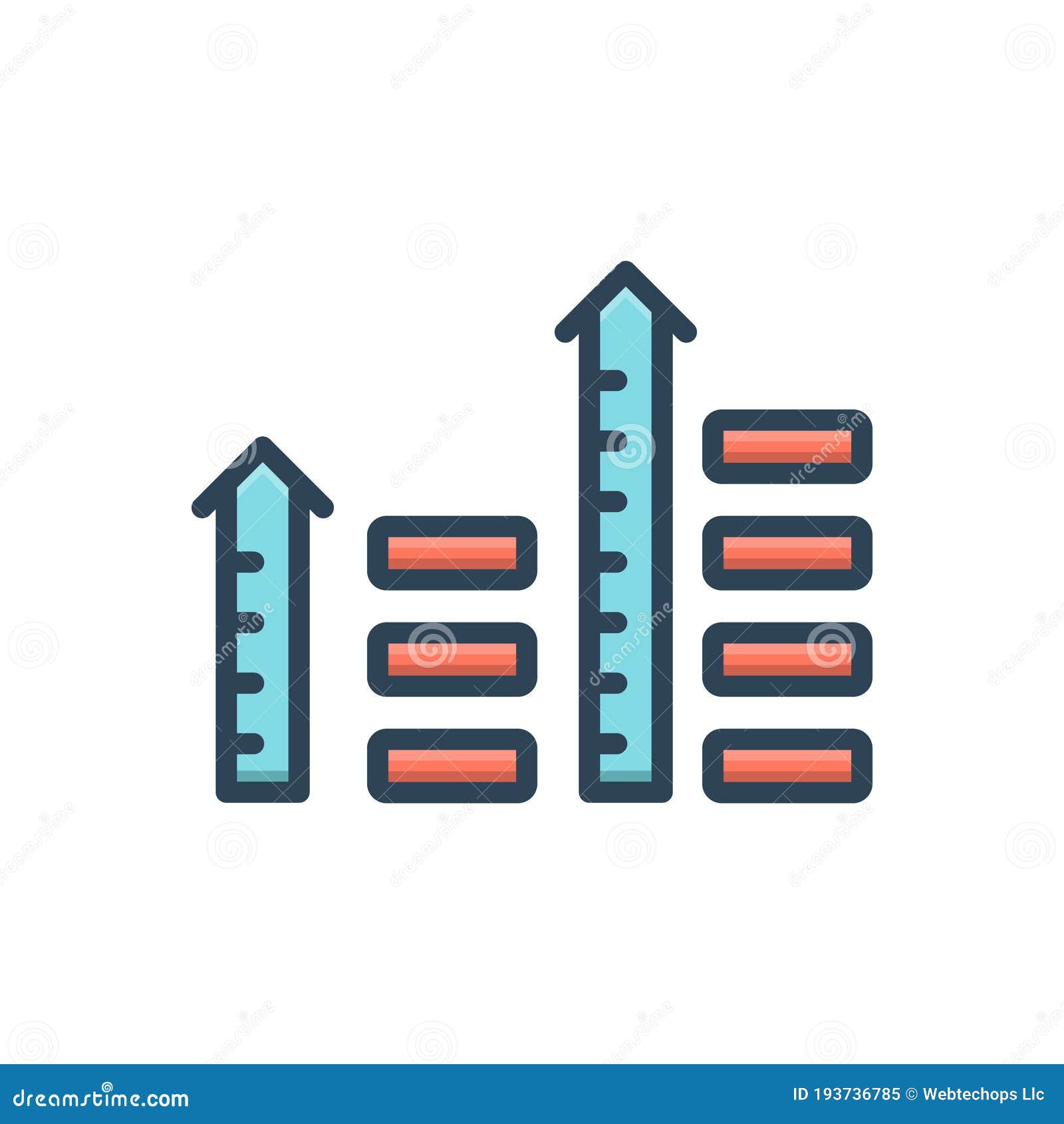 Color Illustration Icon for Level, Scale and Gauge Stock Illustration ...