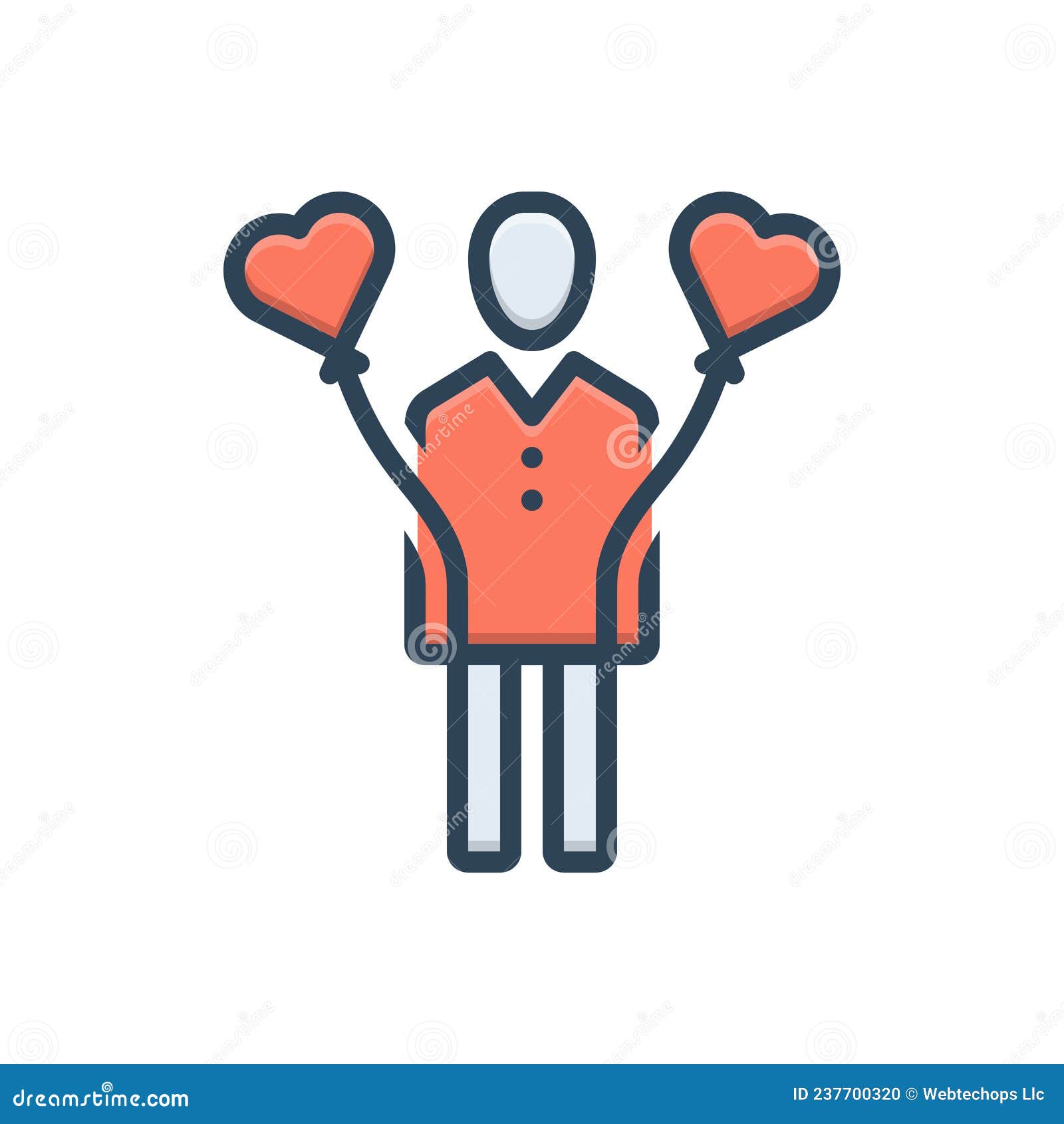 Color Illustration Icon for Liberal, Magnanimous and Undemanding Stock ...