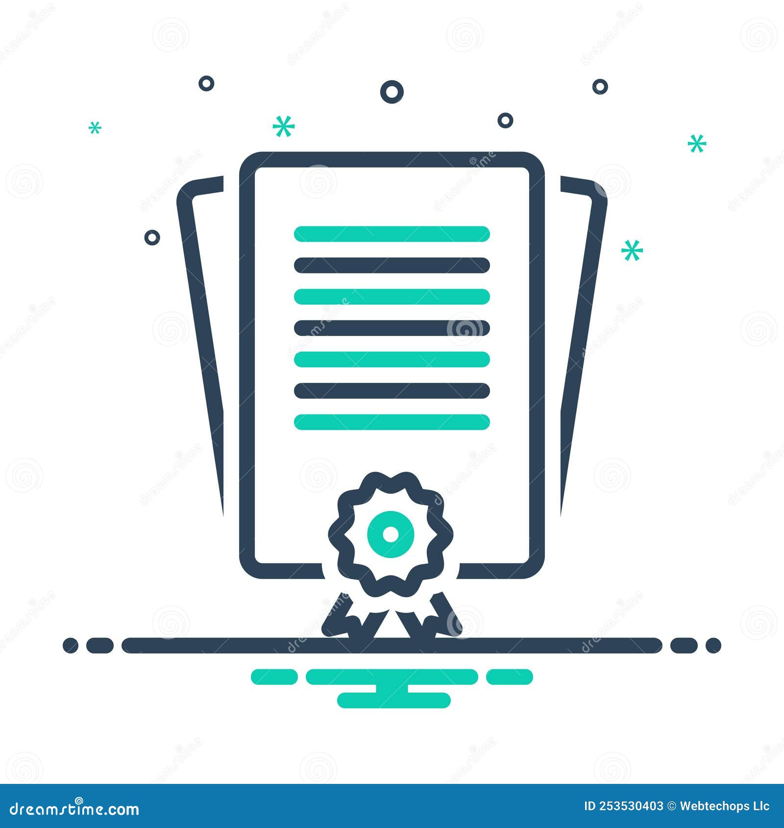 Mix Icon for License, Permit and Certificate Stock Vector ...