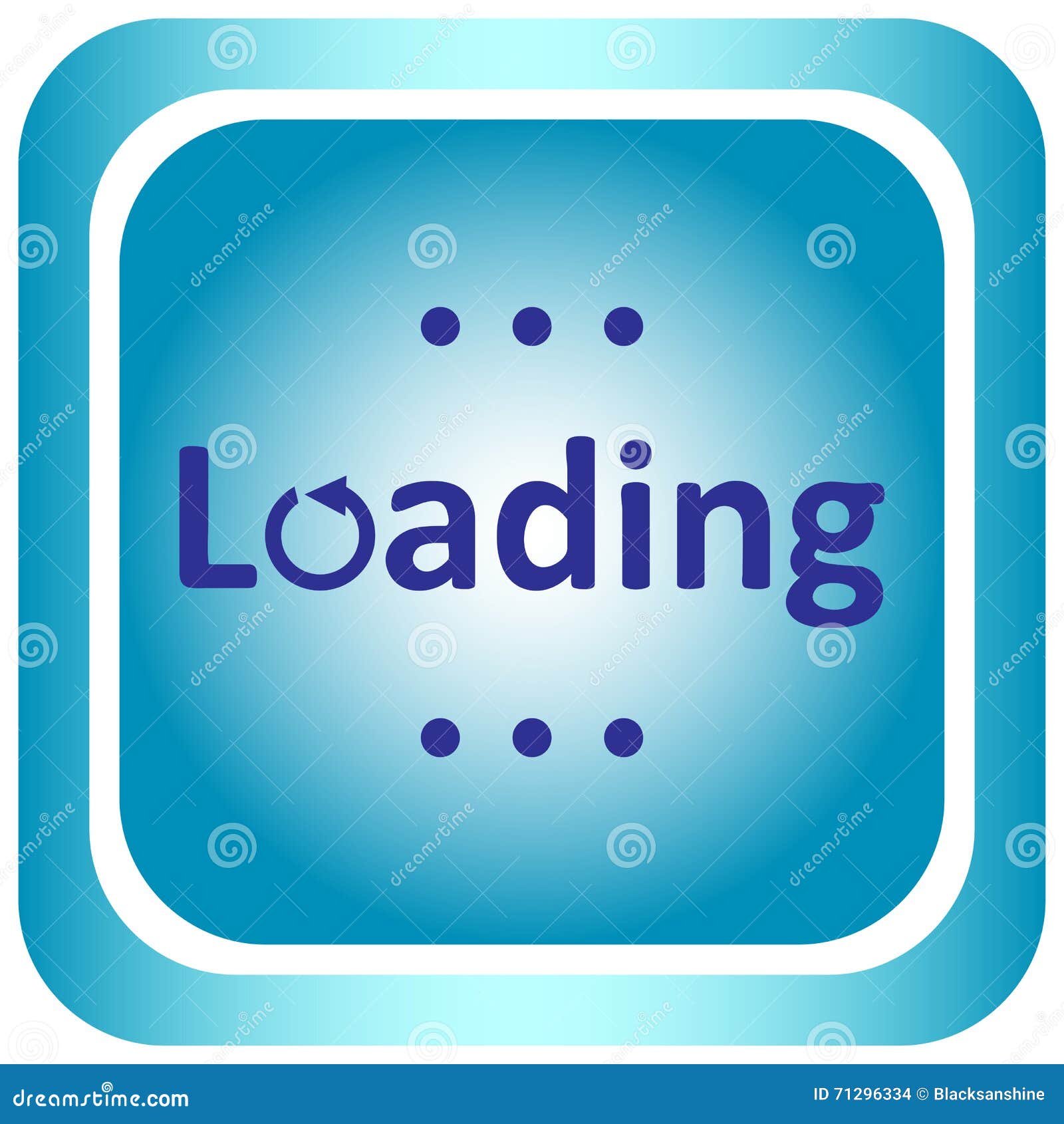 Icon Light Blue Square Loading Stock Illustration - Illustration of ...