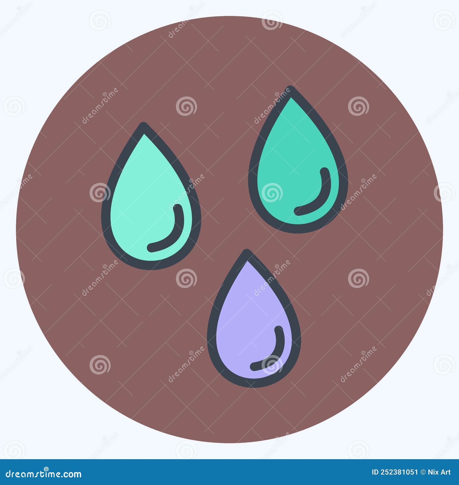 Icon Light Rain. Suitable for Spring Symbol. Color Mate Style. Simple ...